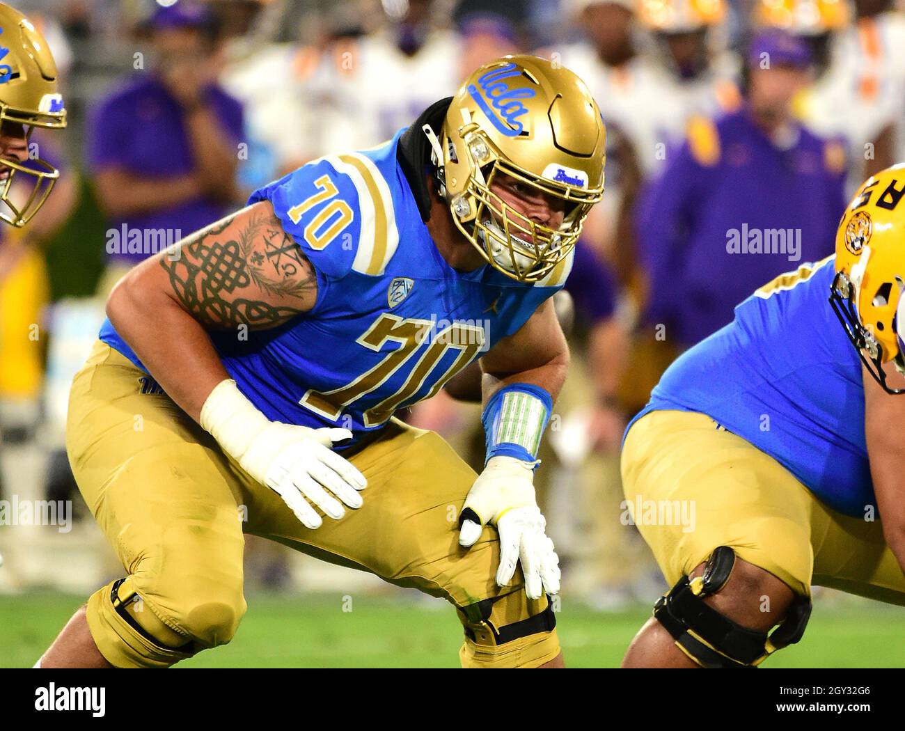Pasadena, CA. 4th Sep, 2021. UCLA Bruins offensive lineman/offensive ...