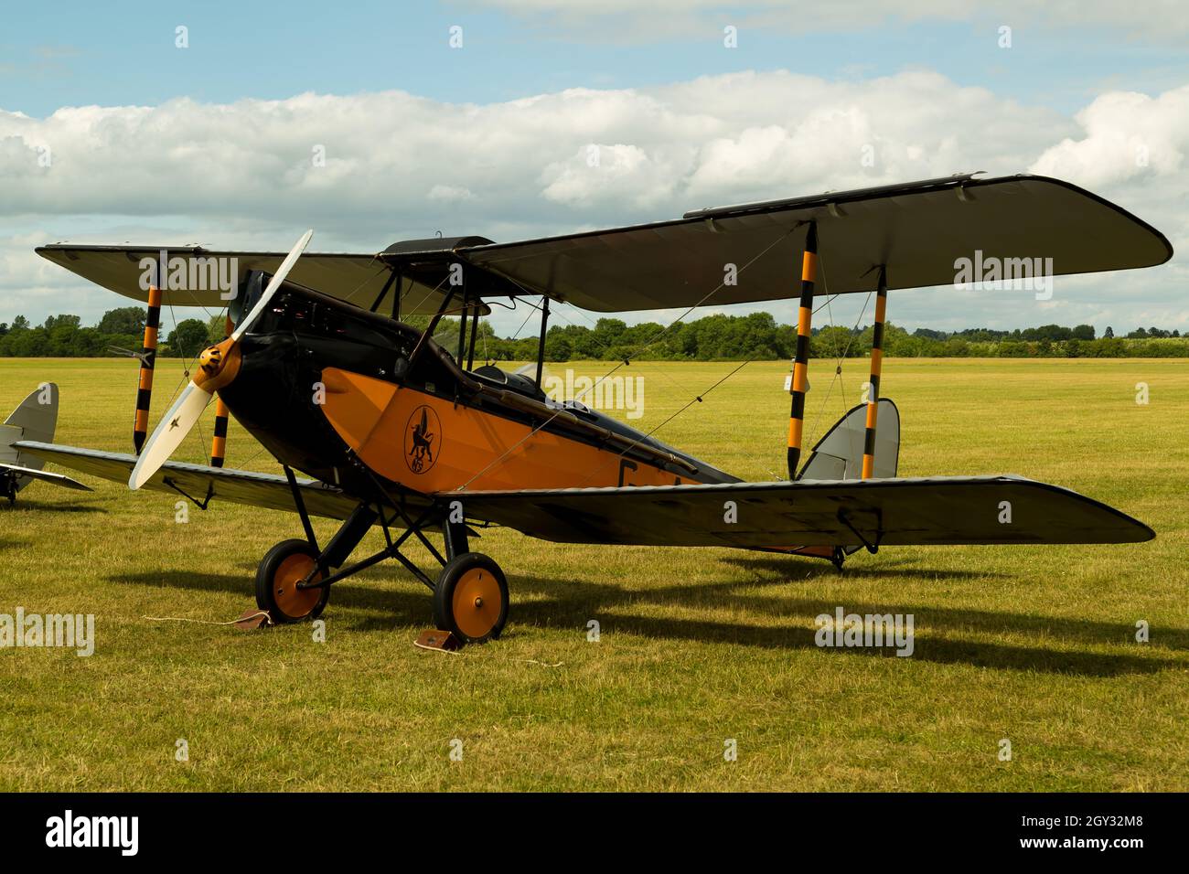 De Havilland DH60 Moth Biplane at Bicester Flywheel Airshow Stock Photo ...