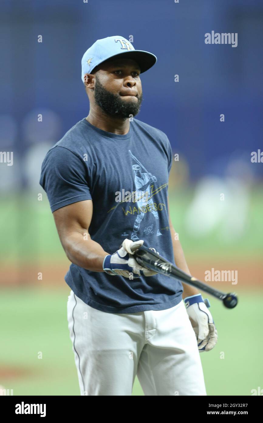 St. Petersburg, FL. USA; Tampa Bay Rays right fielder Manuel Margot (13 ...