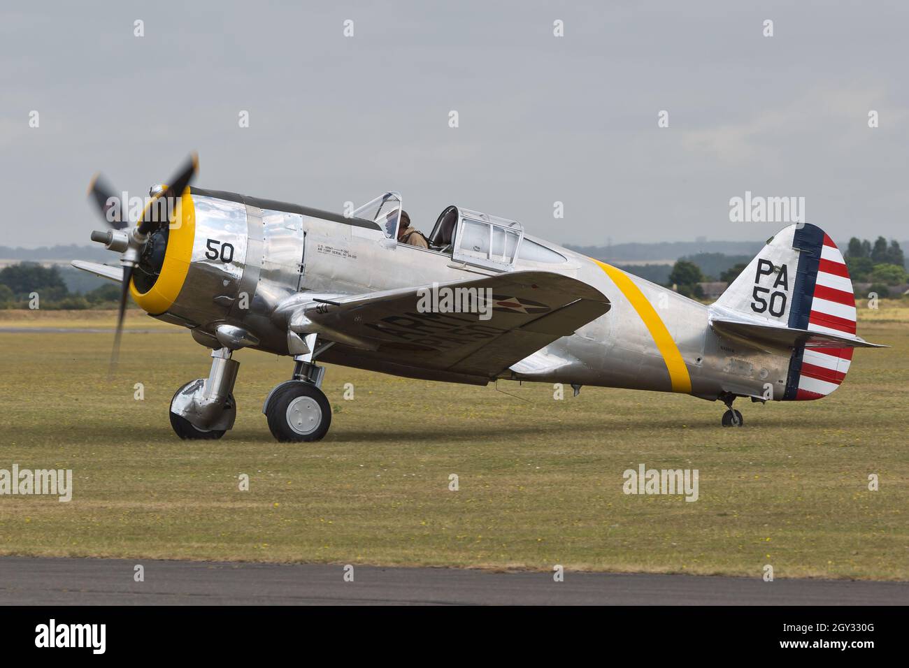 USAAC P36C Trainer at Duxford Airshow Stock Photo - Alamy