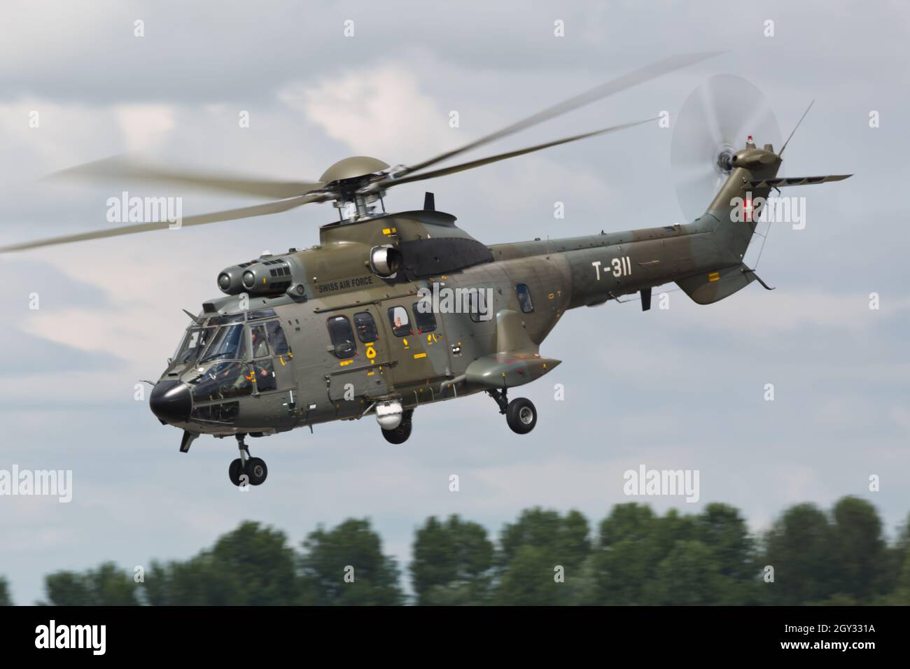 Westland Aerospatiale AS332 Puma at RIAT Fairford Airshow Stock Photo ...