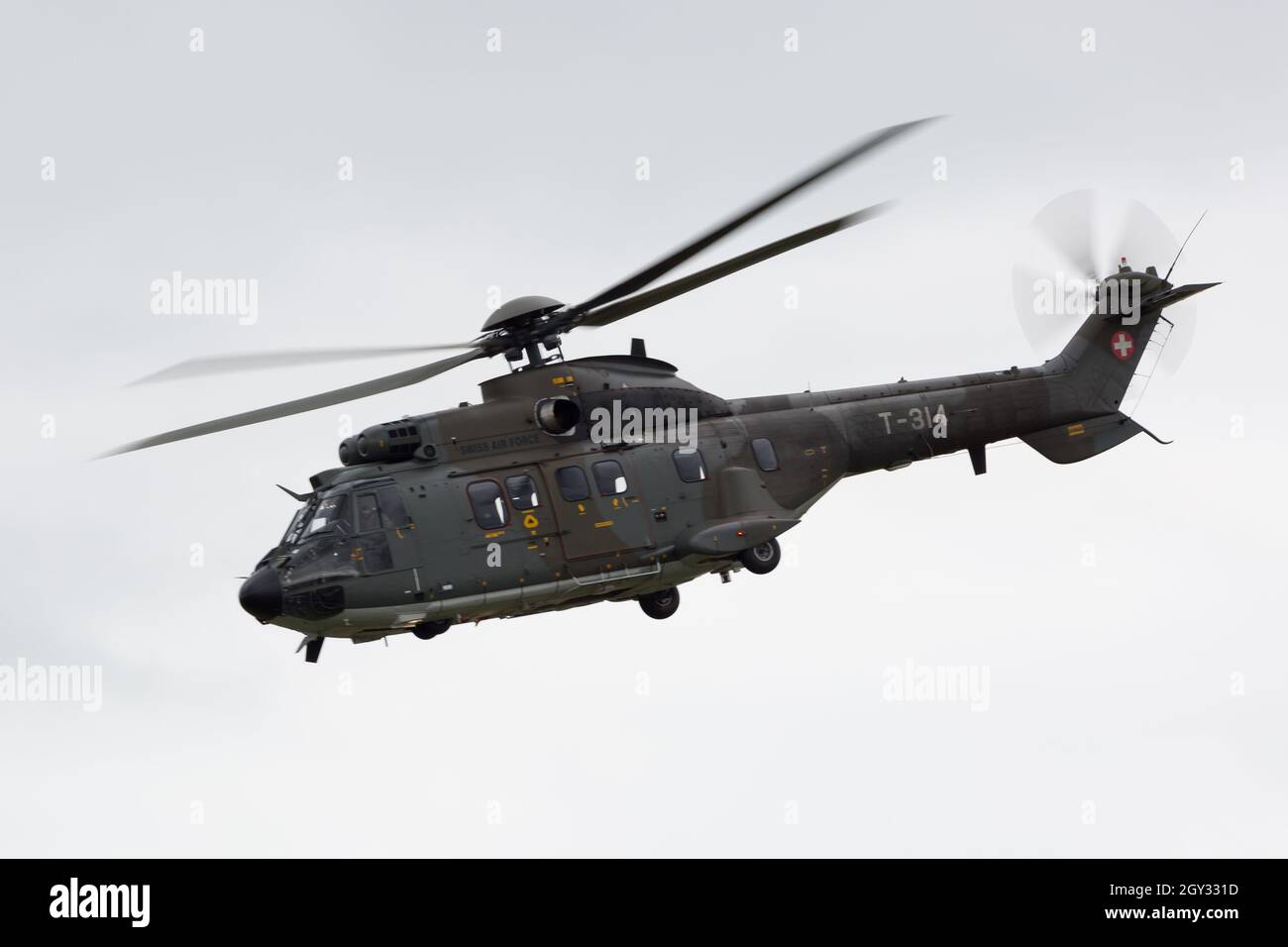 Westland Aerospatiale AS332 Puma at RIAT Fairford Airshow Stock Photo ...
