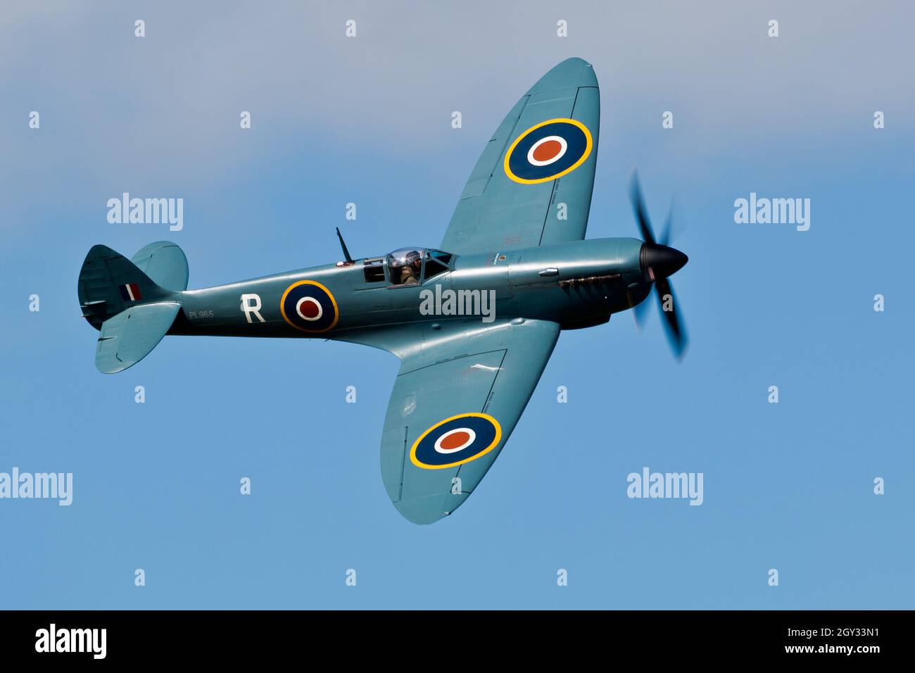 RAF Photo Reconnaissance Spitfire at Bicester FlyWheel Stock Photo - Alamy
