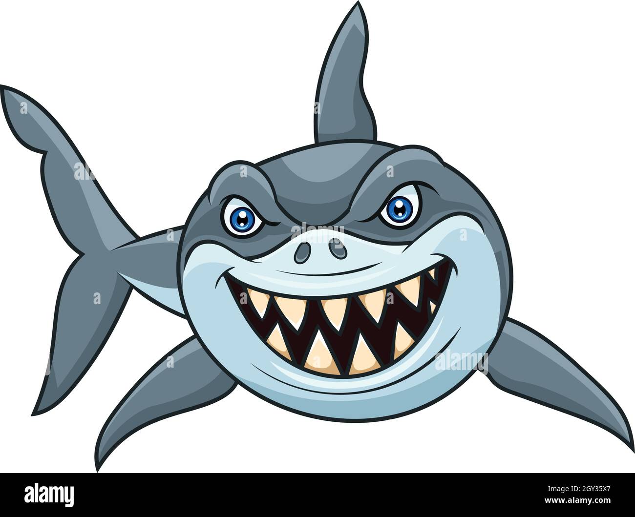 Angry Cartoon Shark