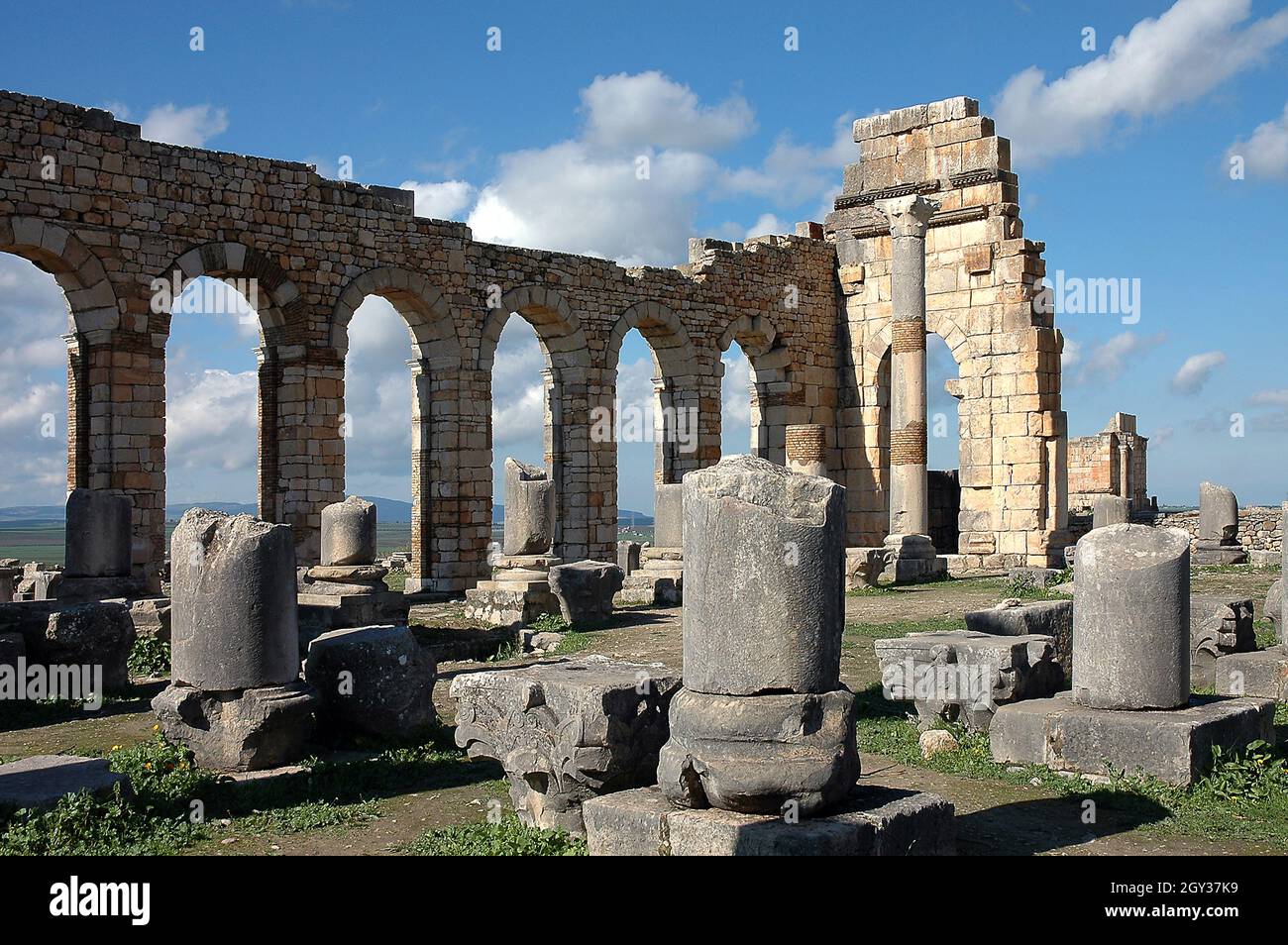 Archaeological site of Volubilis in Morocco Stock Photo - Alamy