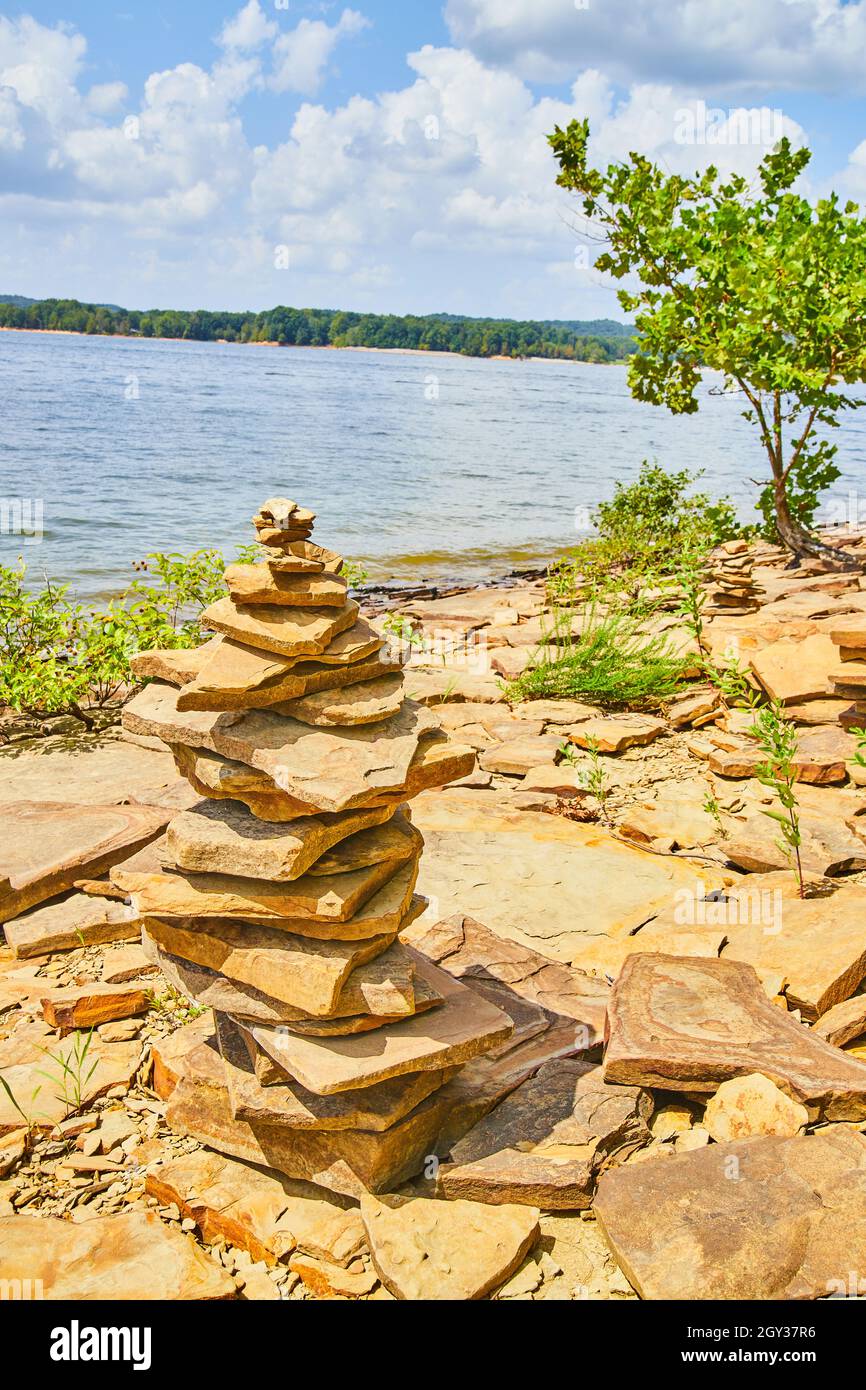 Rock cairn beach hi-res stock photography and images - Alamy