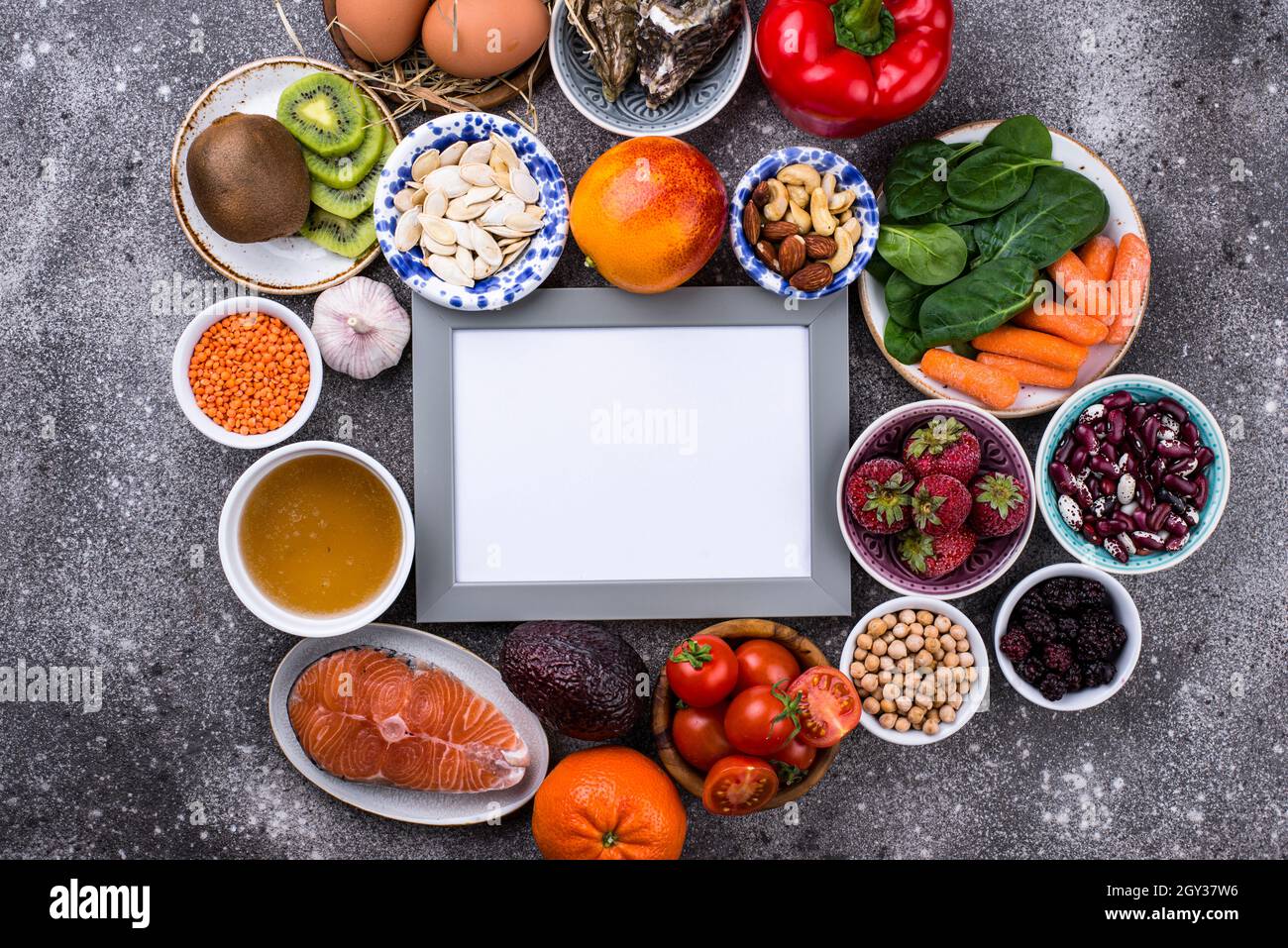 Food rich in collagen. Healthy products Stock Photo - Alamy