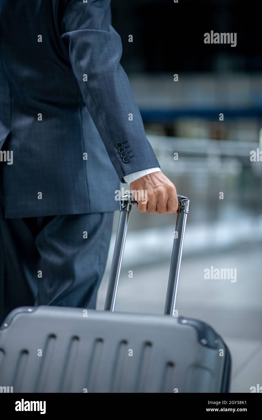 Businessman back view hand touch hi-res stock photography and images ...