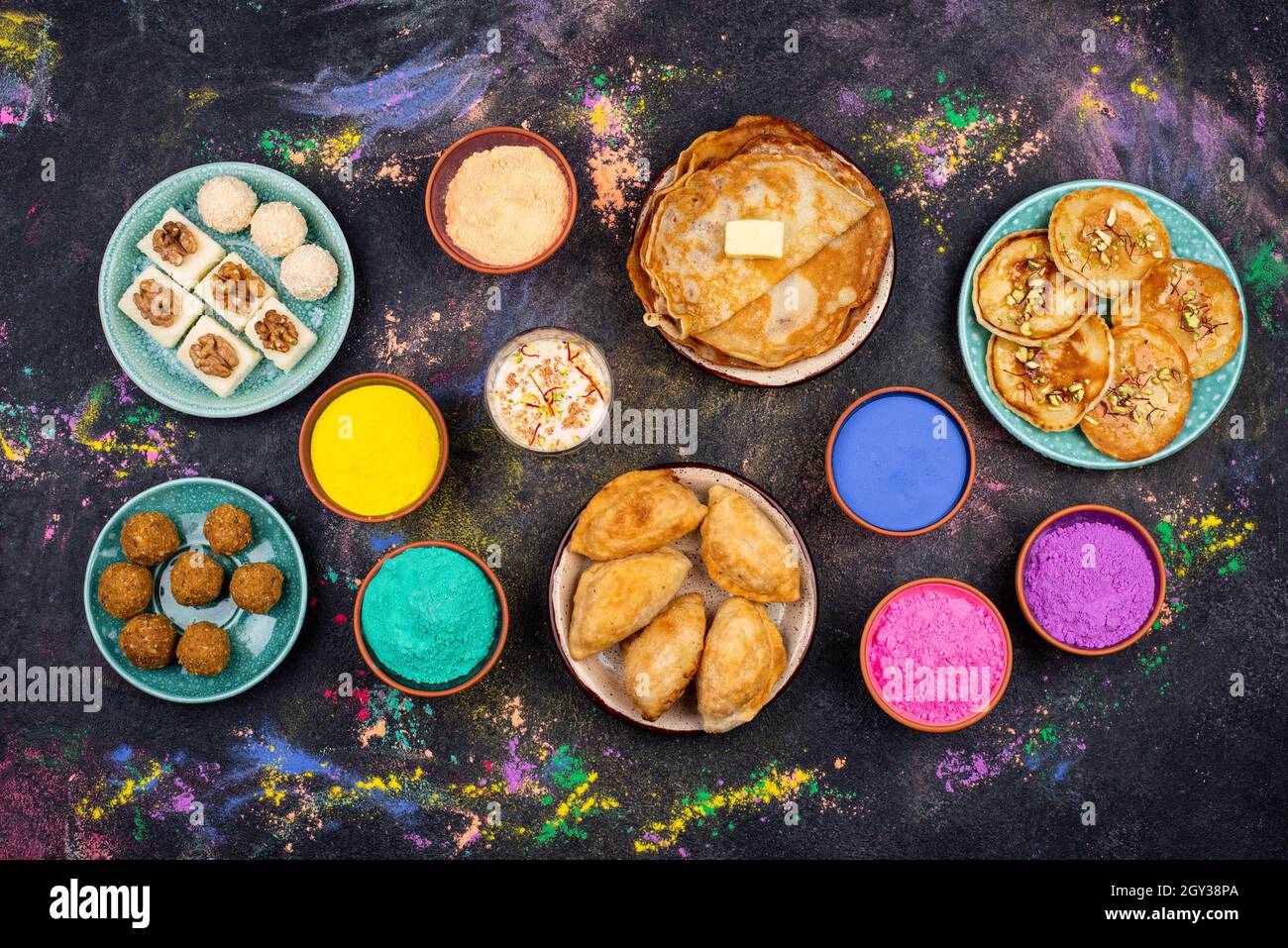 Traditional Indian Holi festival food Stock Photo - Alamy