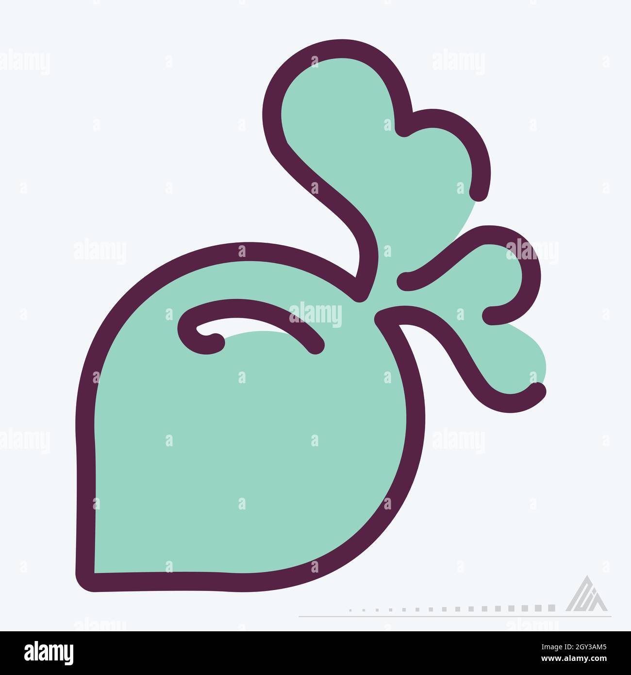 Icon Beetroot - Line Cut Style - Simple illustration, Editable stroke, Design template vector ...