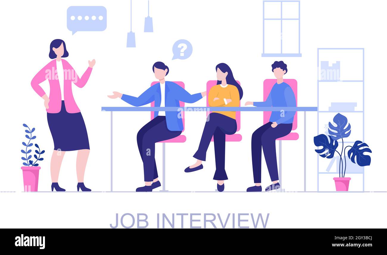 Job Interview Meeting, Candidate and HR Manager. Idea of Employment and ...