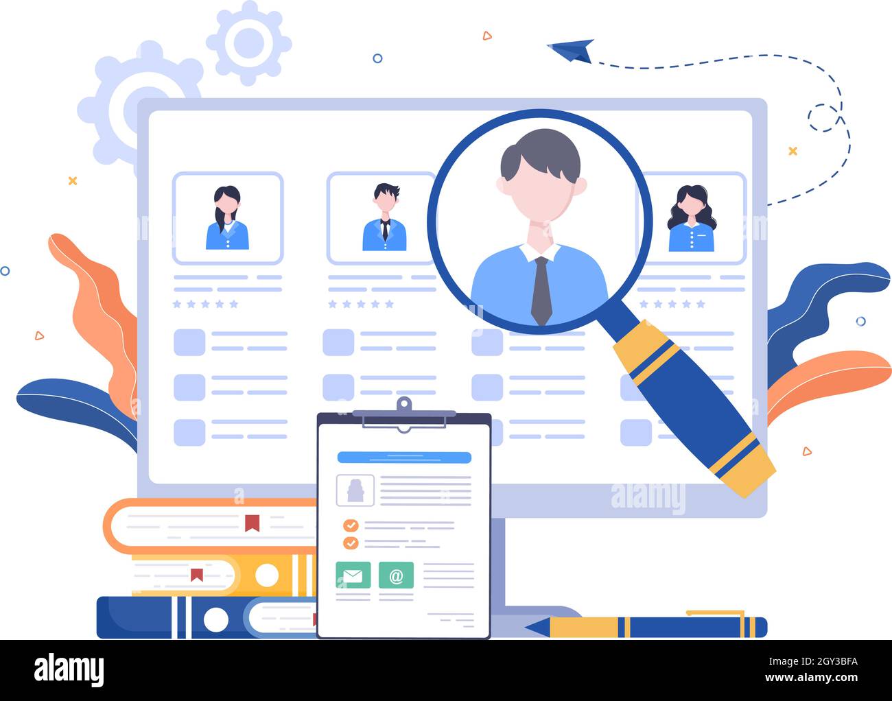 Job Interview Online Service or Platform, Candidate and HR Manager ...