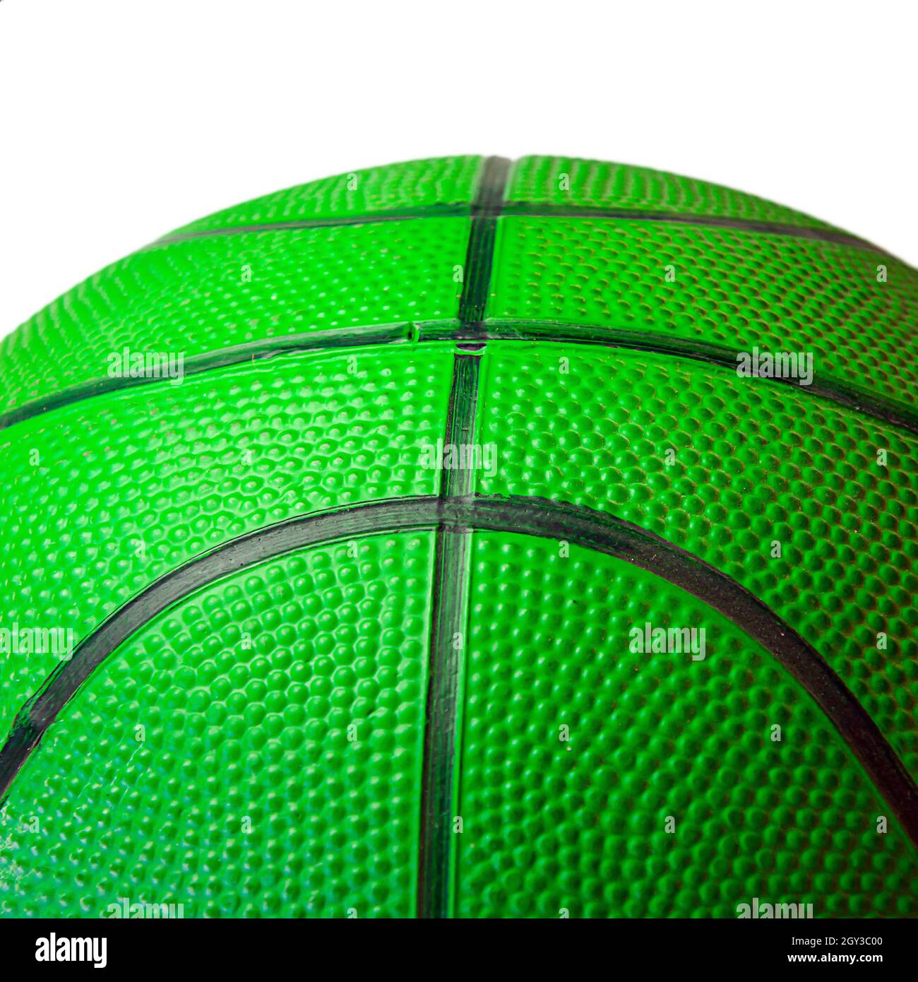 Closeup of the green basketball ball isolated on white background Stock ...