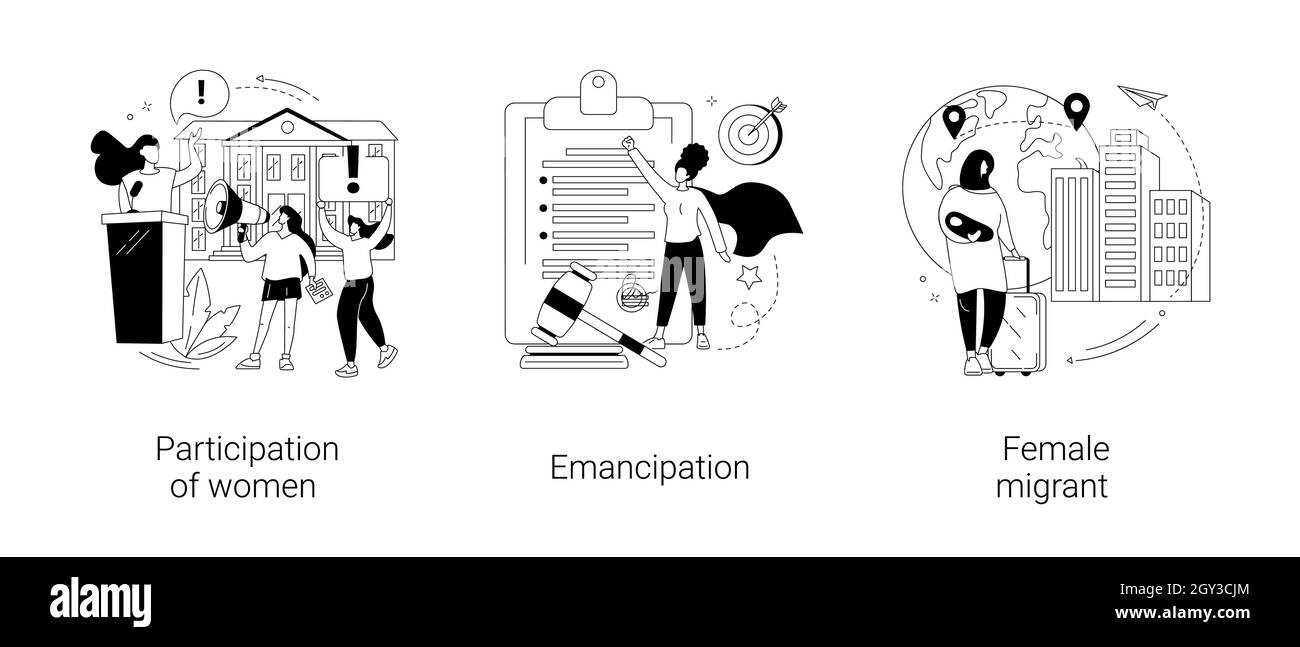 Gender equality abstract concept vector illustrations Stock Vector ...