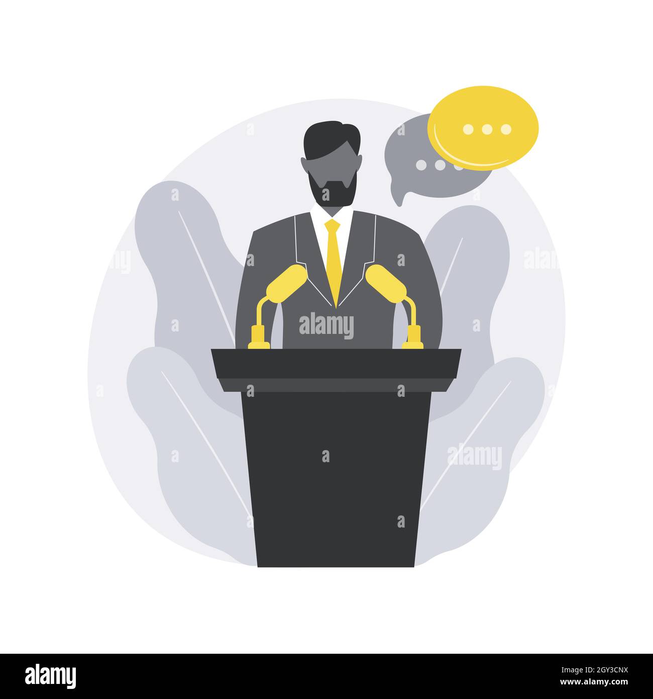 Public speakers profiles abstract concept vector illustration Stock ...