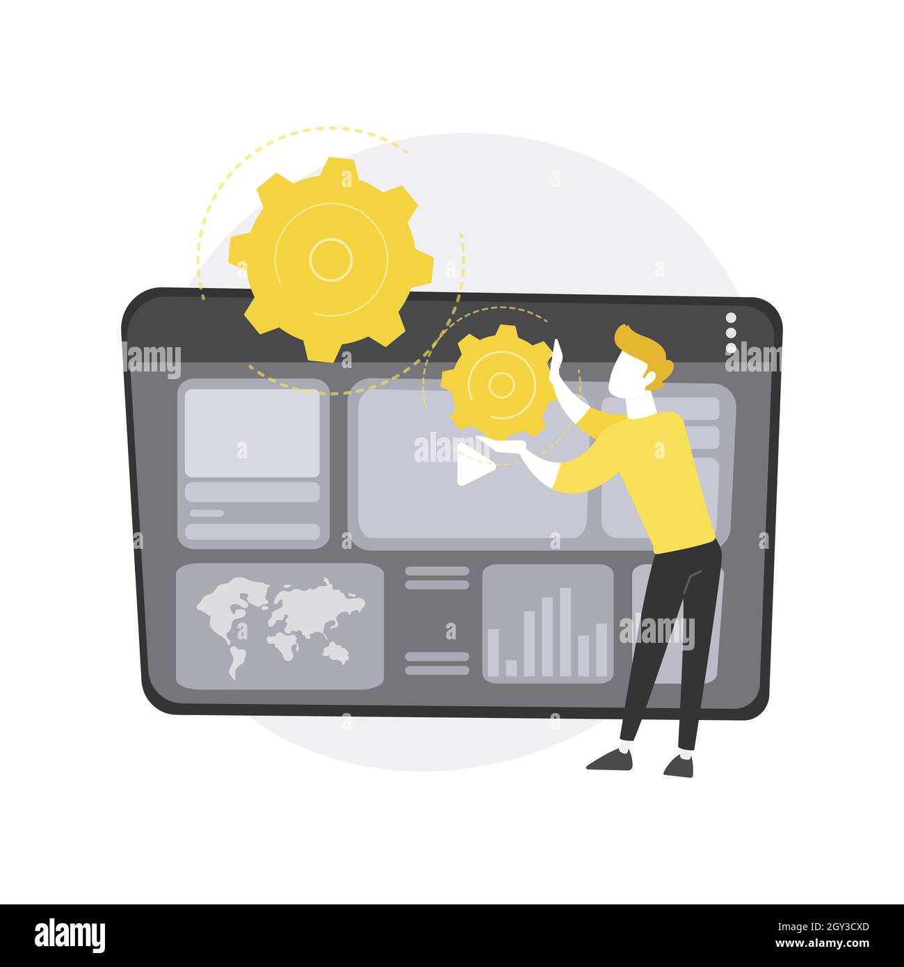 Website maintenance abstract concept vector illustration Stock Vector ...