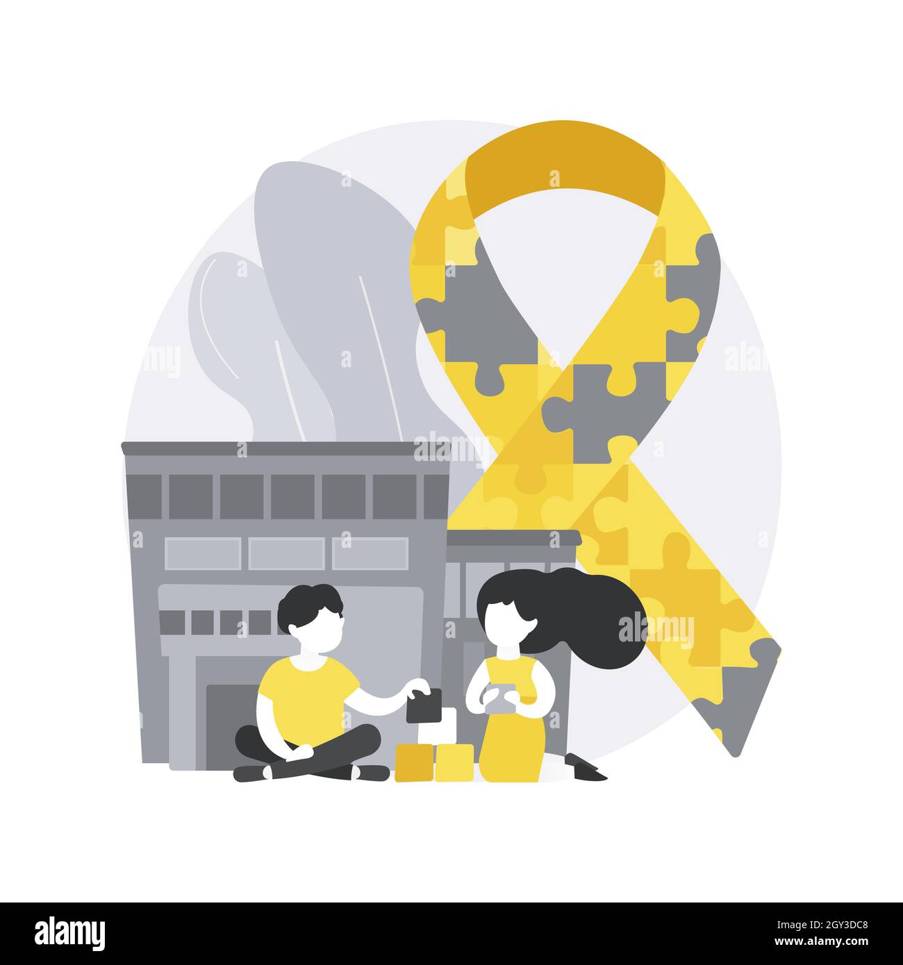 Autism center abstract concept vector illustration Stock Vector Image ...