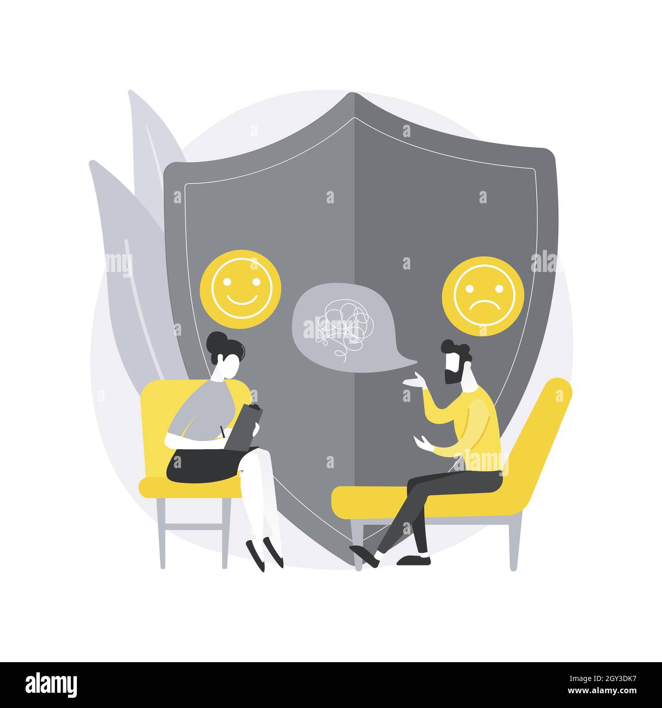 Depression counseling abstract concept vector illustration Stock Vector ...