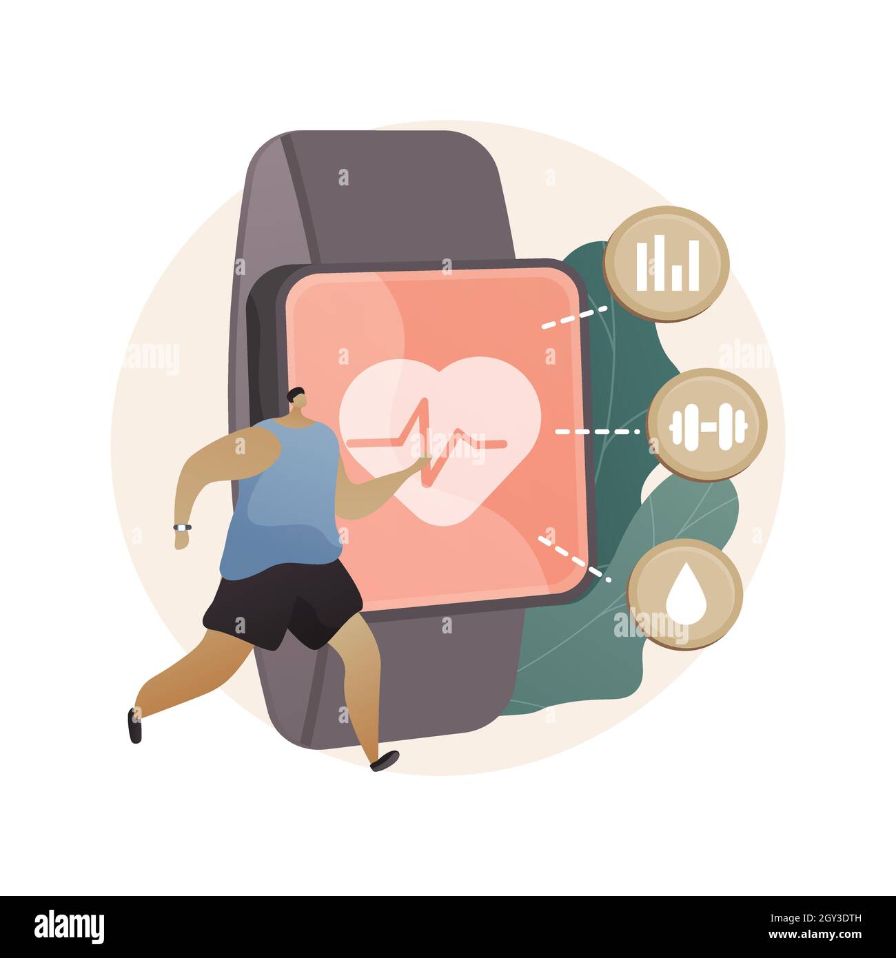 Sport and fitness tracker abstract concept vector illustration Stock ...
