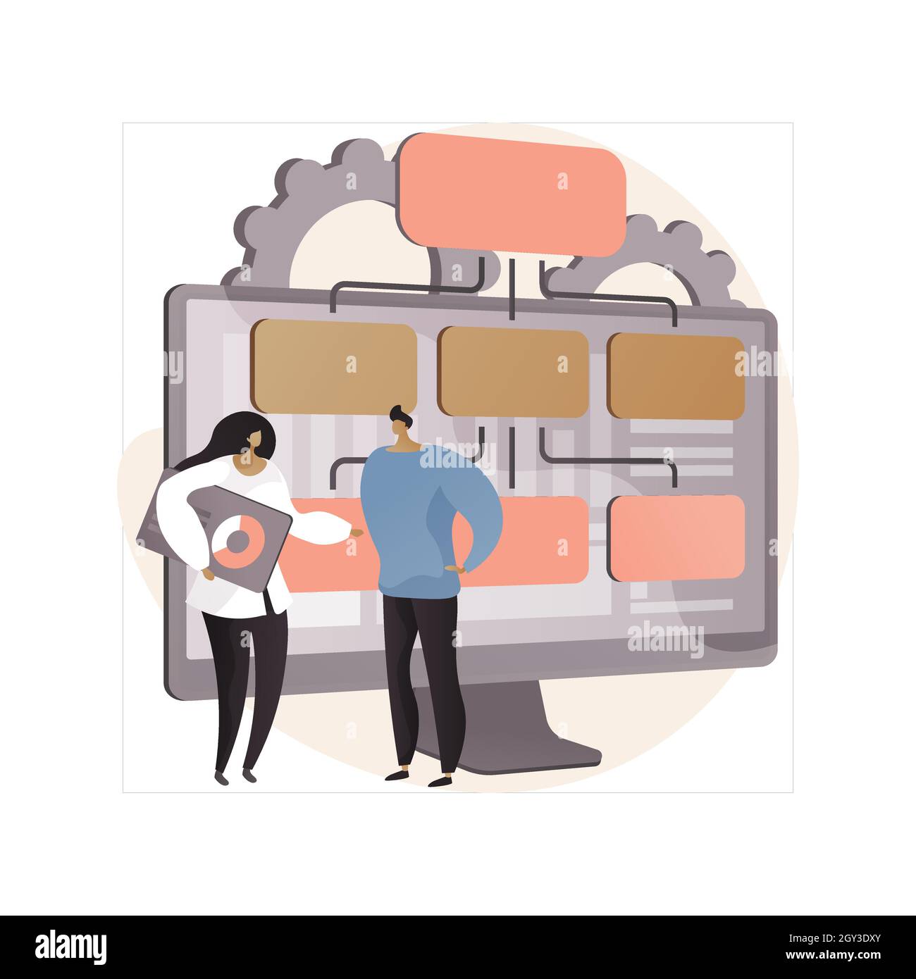 Data Driven Business Model Abstract Concept Vector Illustration Stock