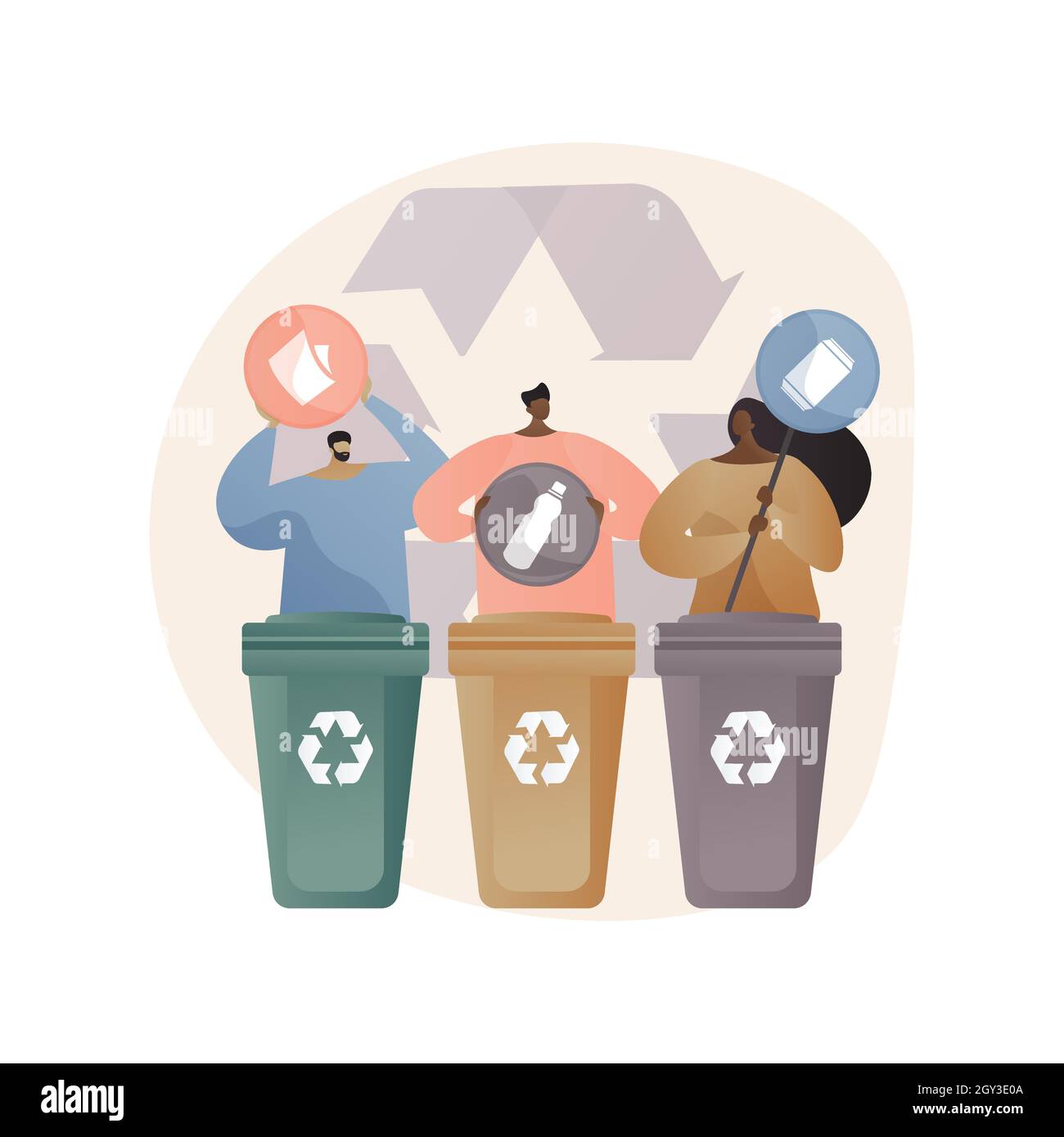 Garbage Collection And Sorting Abstract Concept Vector Illustration