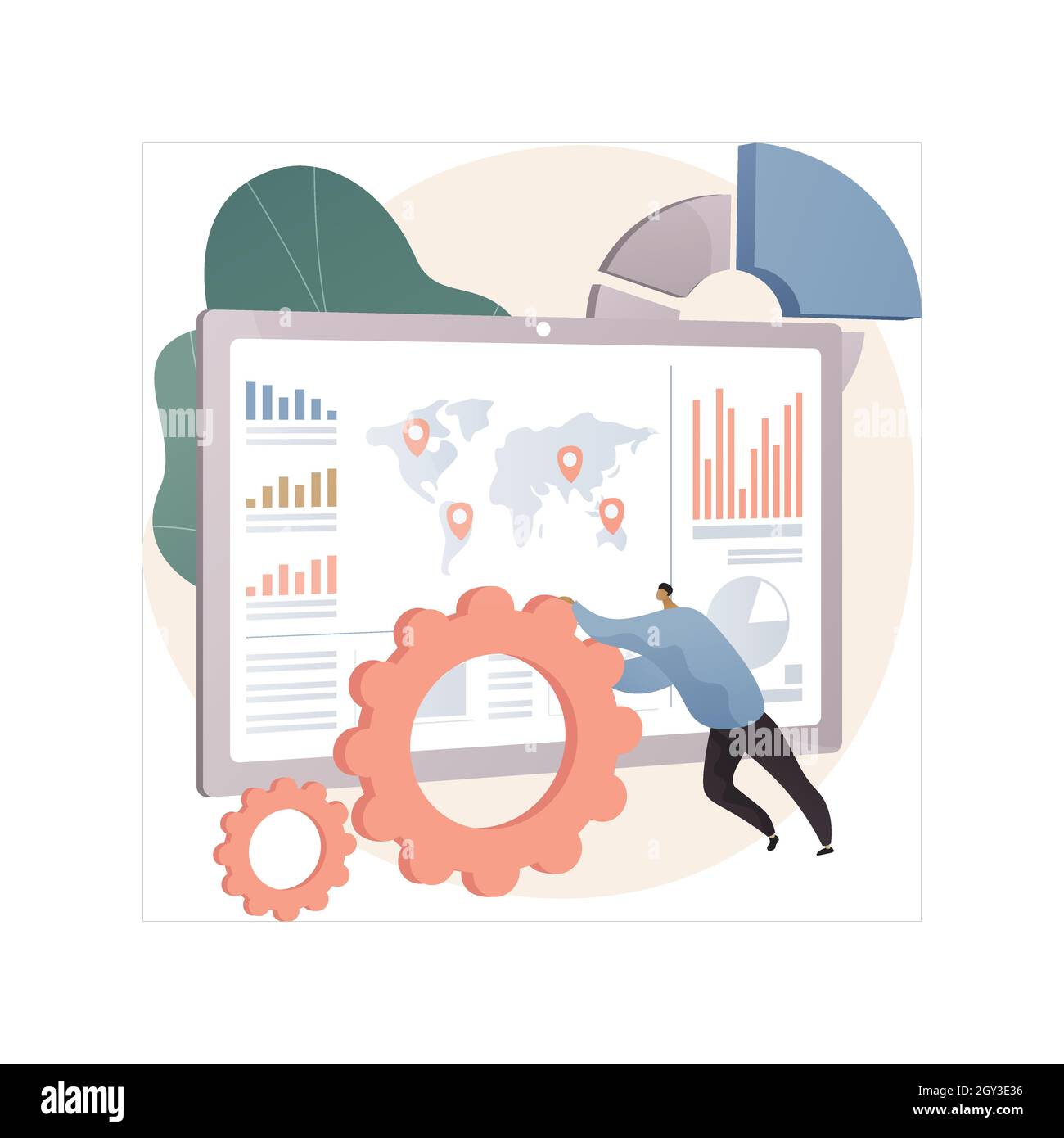 Dashboard service abstract concept vector illustration Stock Vector ...