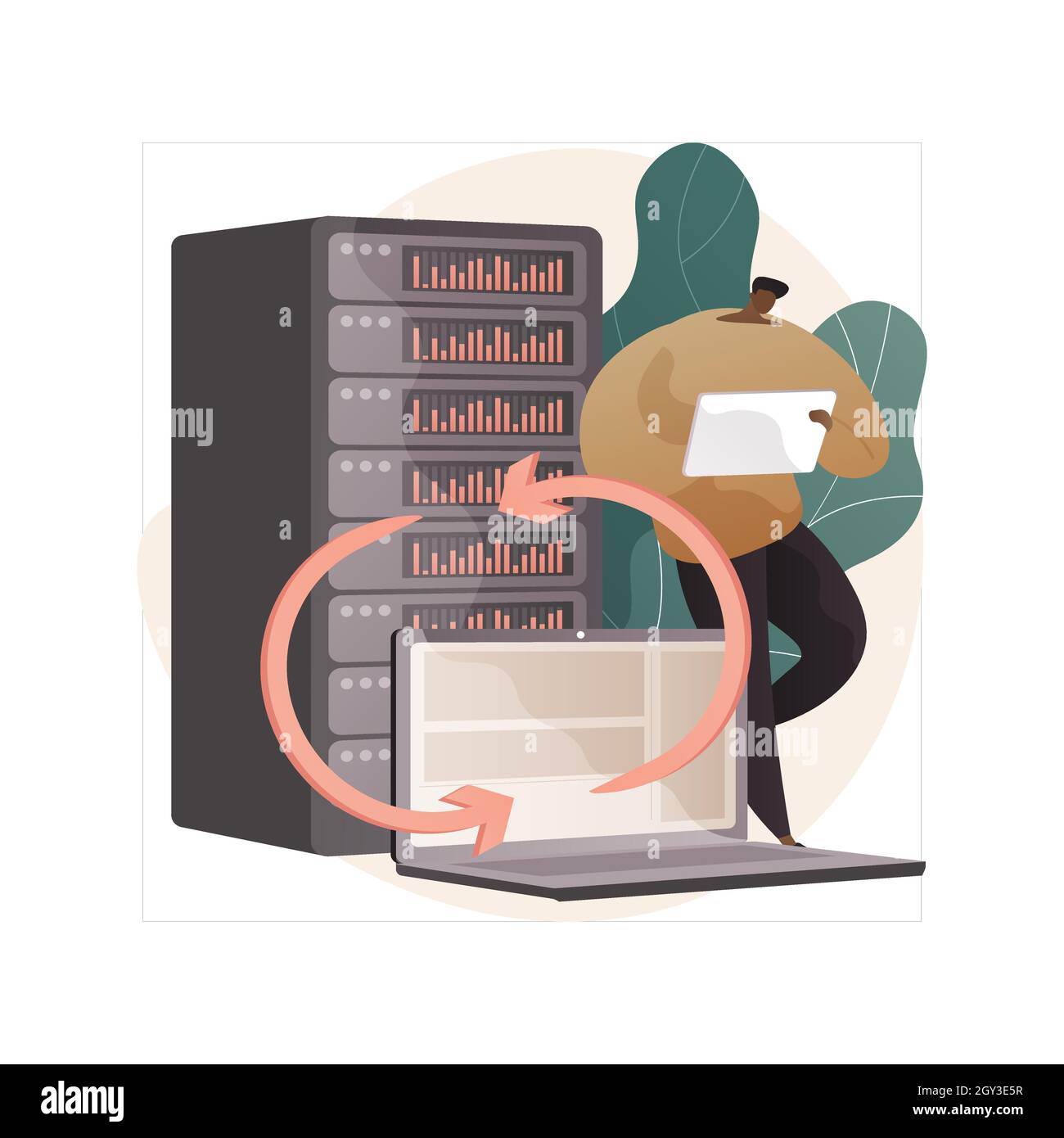 Backup Server Abstract Concept Vector Illustration Stock Vector Image And Art Alamy