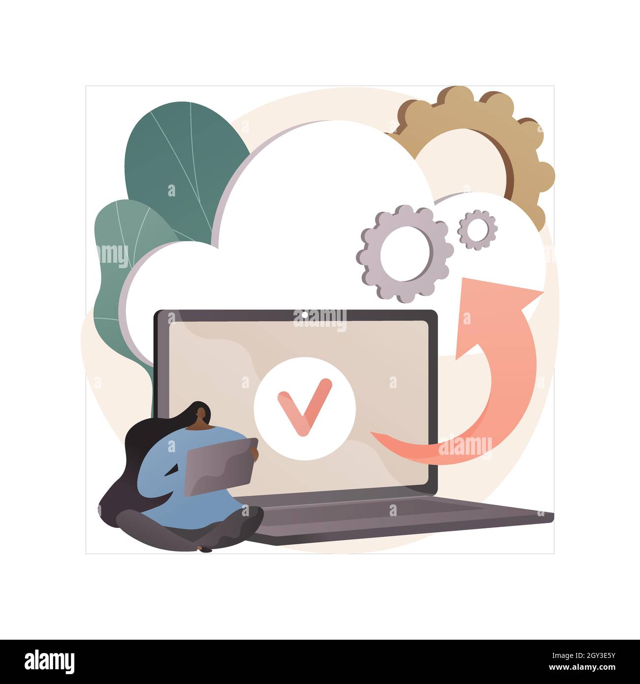 Cloud based engine abstract concept vector illustration Stock Vector Image & Art - Alamy