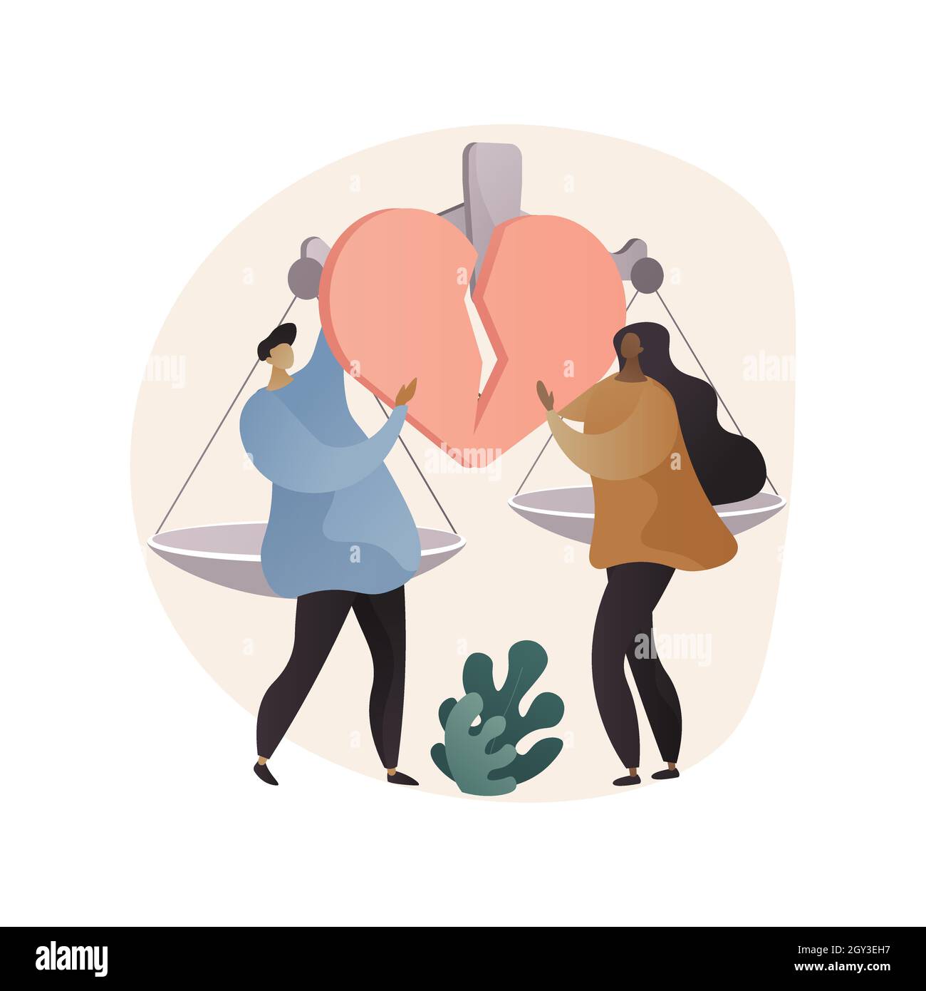 Divorce abstract concept vector illustration Stock Vector Image & Art ...