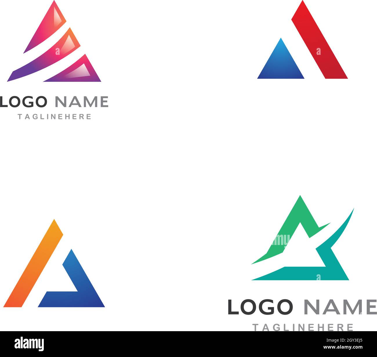 Triangle Logo vector Template Stock Vector Image & Art - Alamy