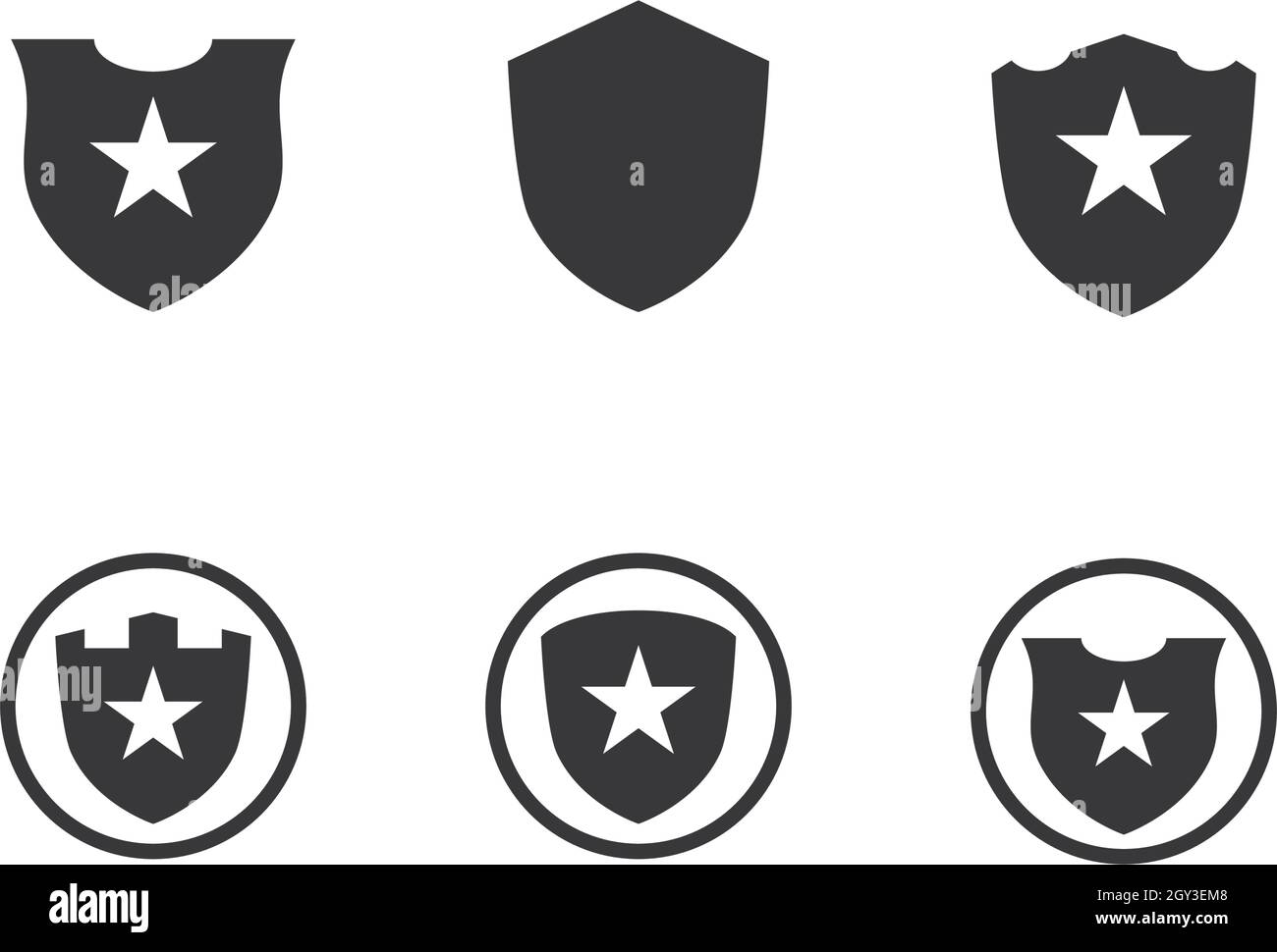 Shield symbol logo template vector illustration Stock Vector Image ...