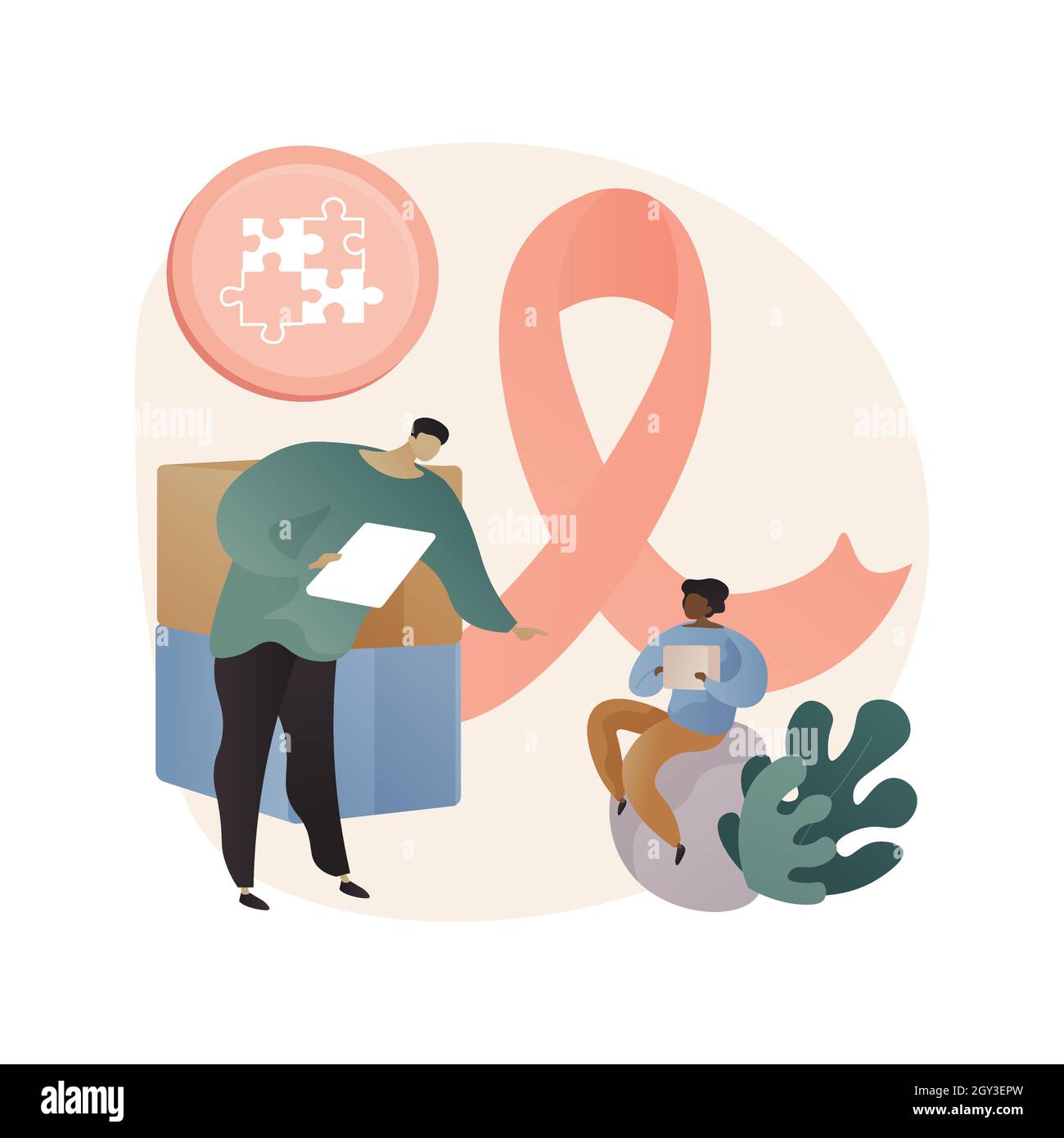 Autism treatment abstract concept vector illustration Stock Vector ...