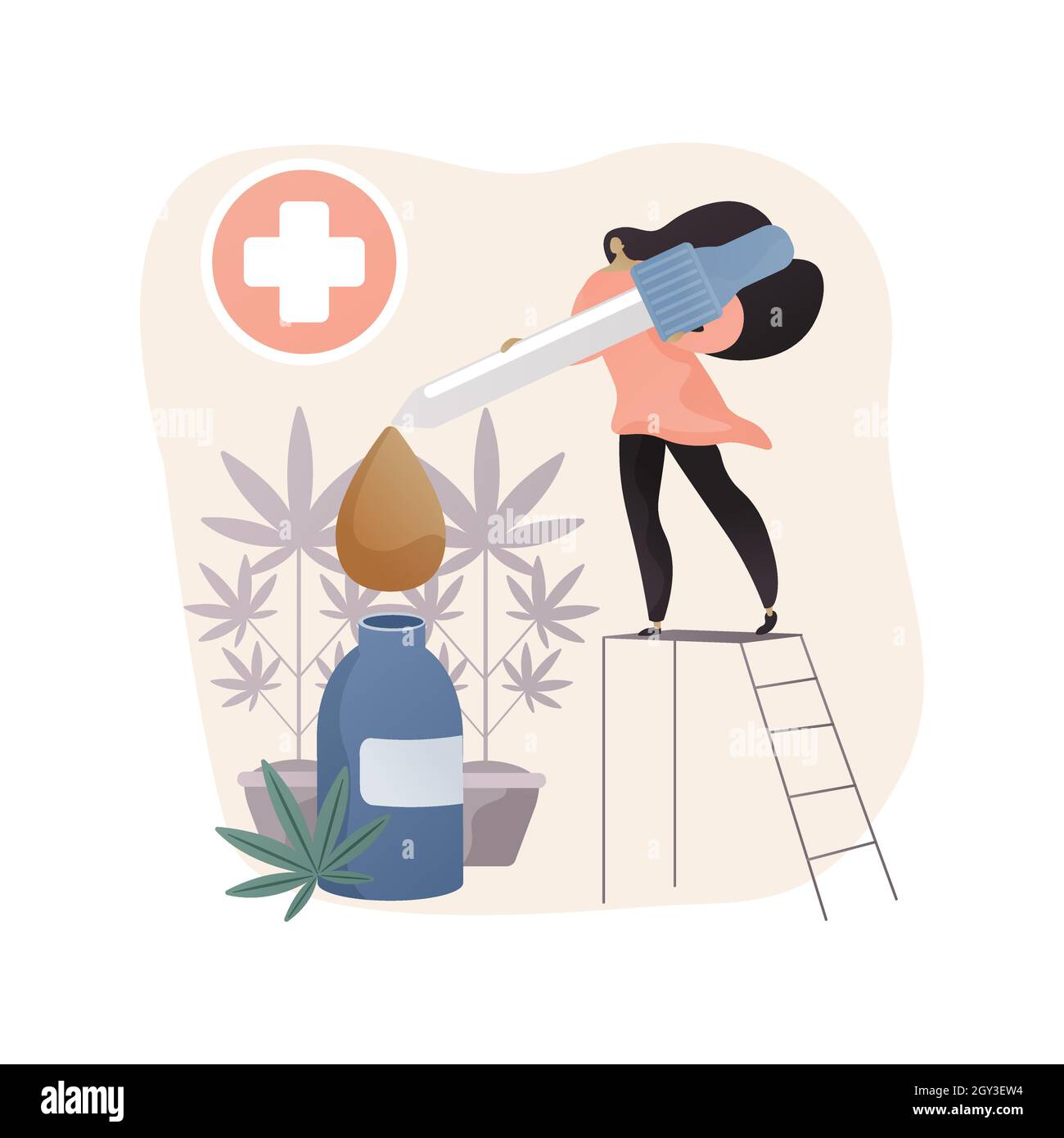 Hemp seed oil abstract concept vector illustration Stock Vector Image ...