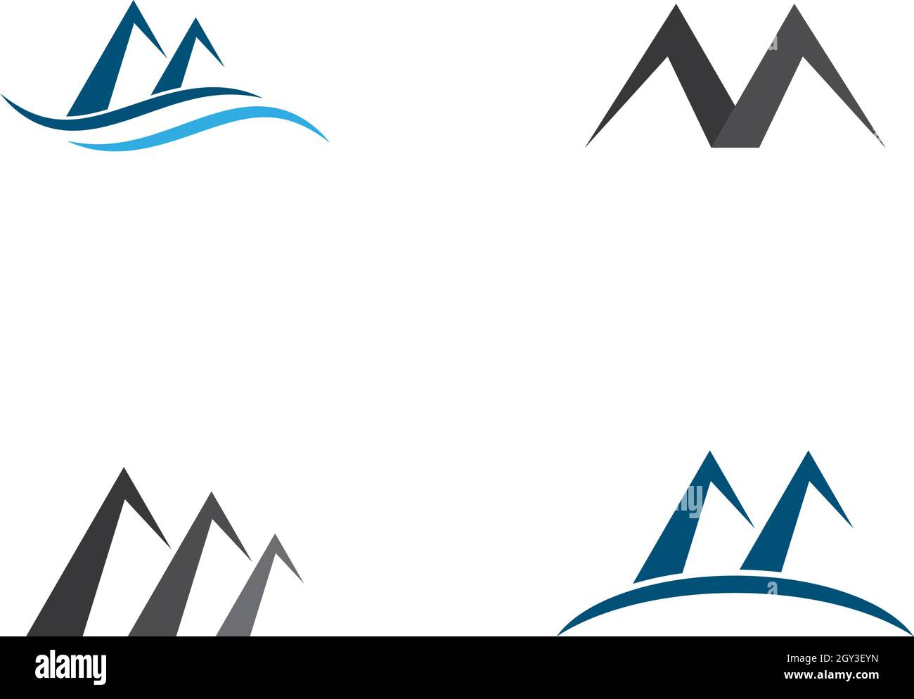 Mountains Logo Template Stock Vector Image & Art - Alamy