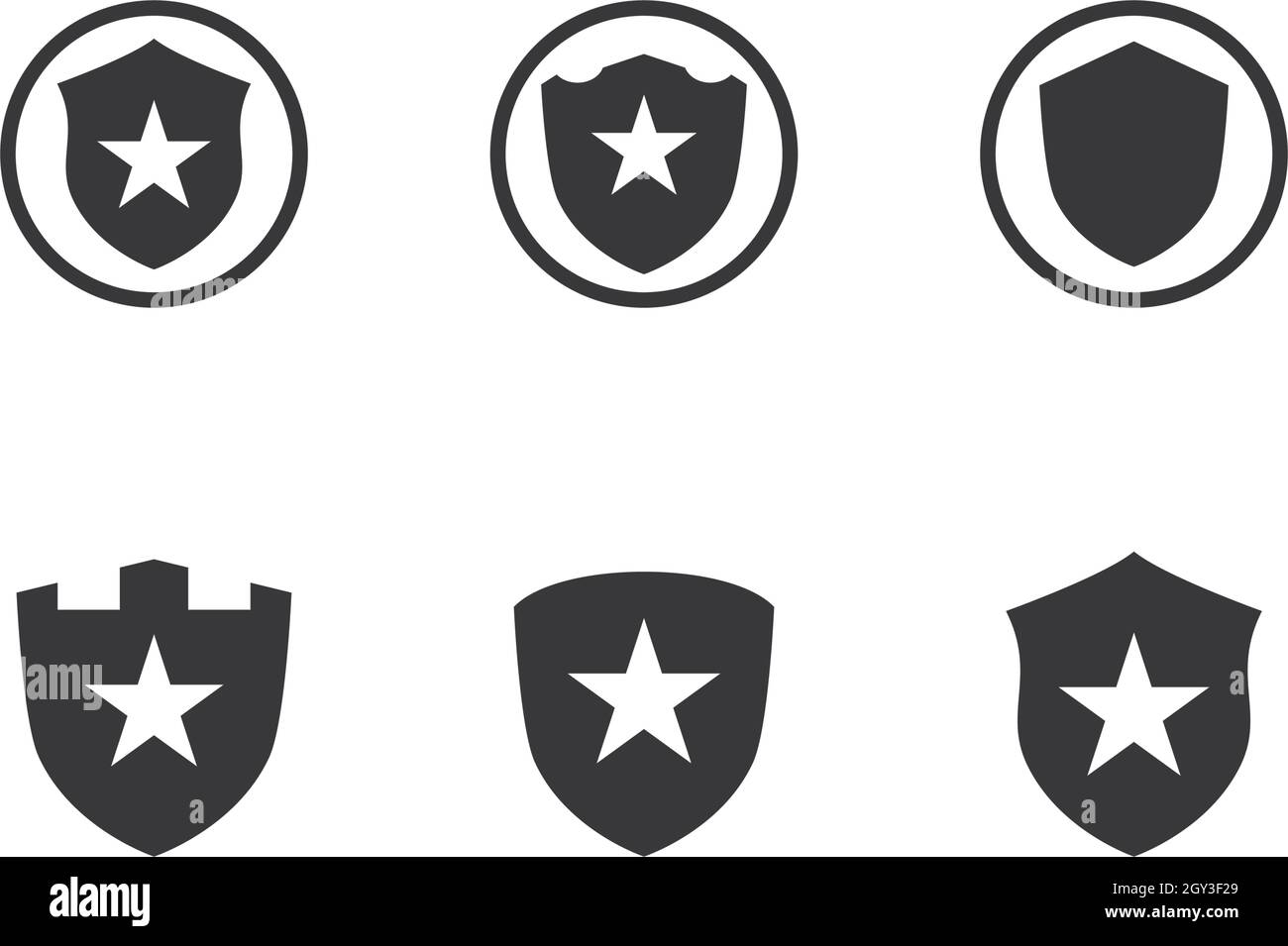 Shield symbol logo template vector illustration Stock Vector Image ...