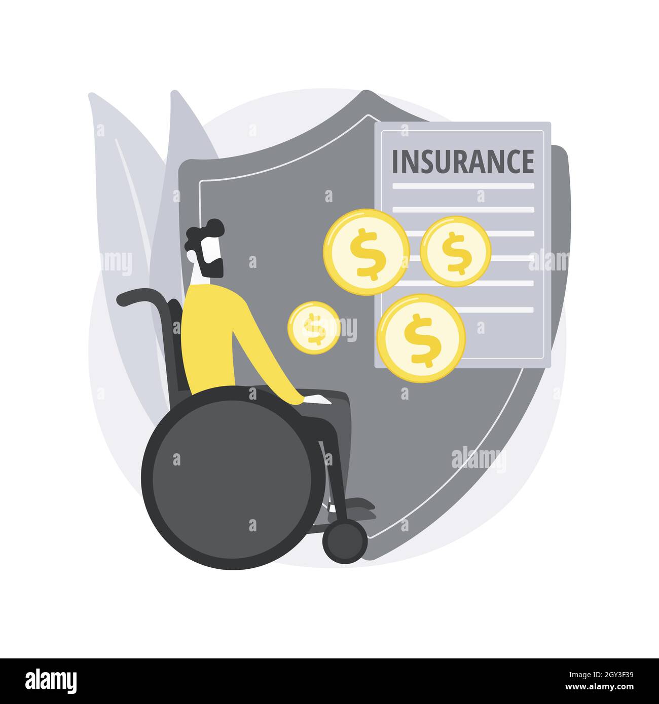 Disability insurance abstract concept vector illustration Stock Vector ...