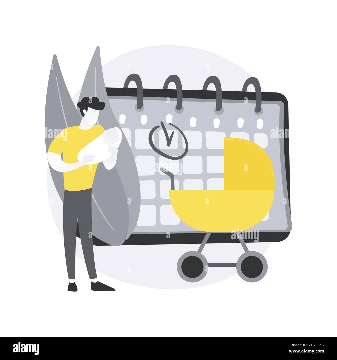 Paternity leave abstract concept vector illustration Stock Vector Image ...