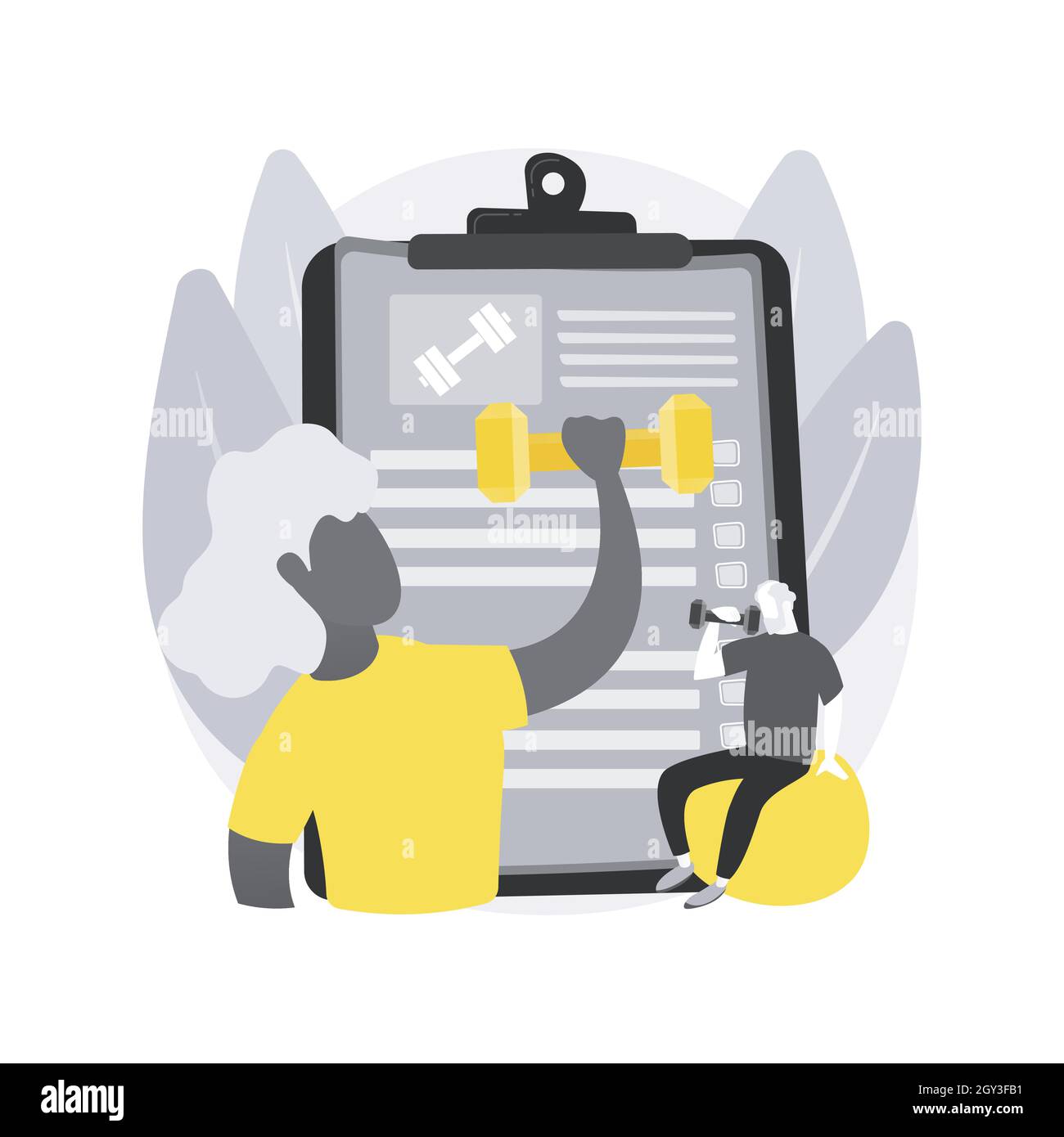 Adult fitness and nutrition concept Stock Vector Images - Alamy