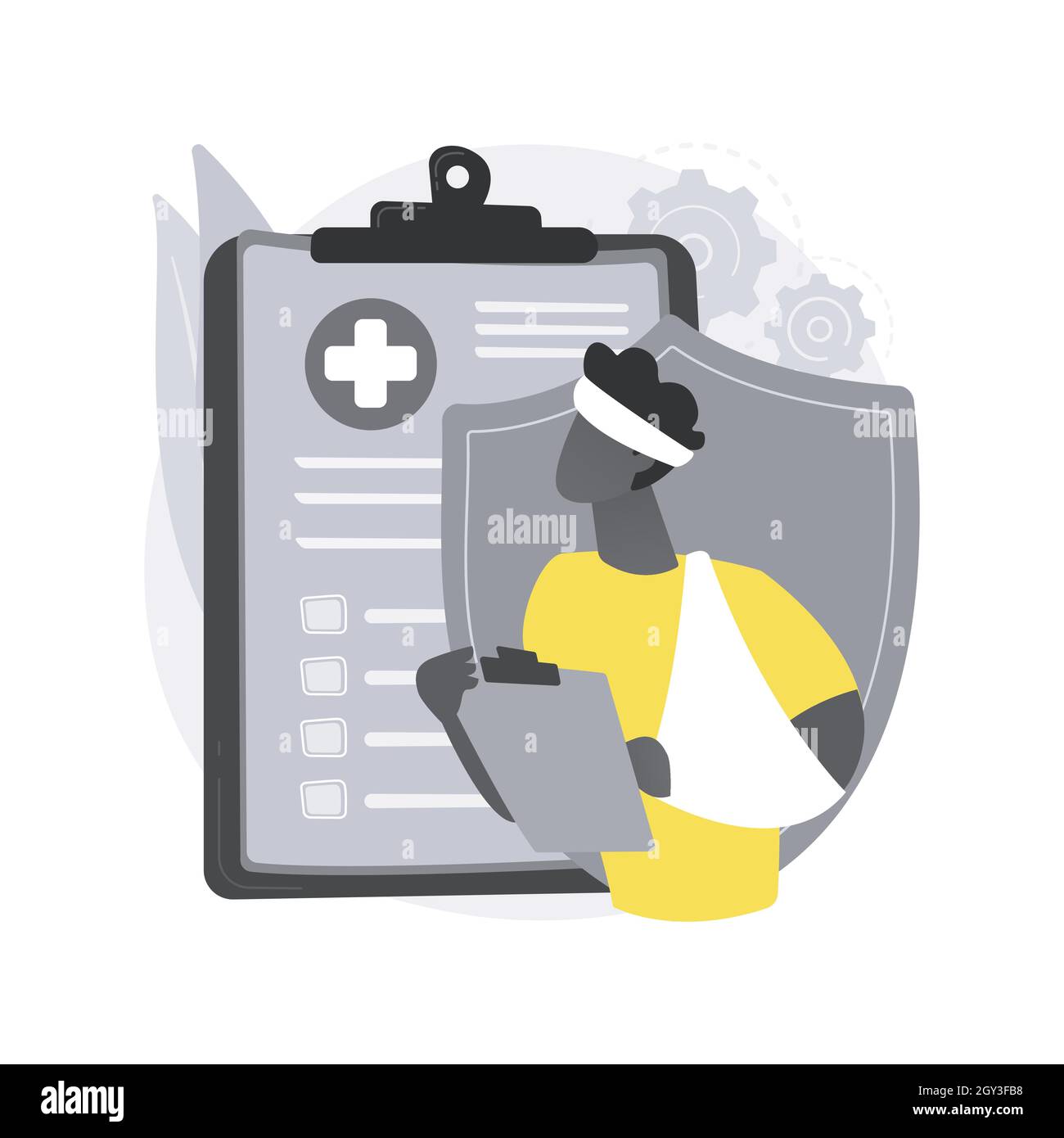 Occupational accident insurance abstract concept vector illustration ... Occupational accident insurance abstract concept vector illustration ...