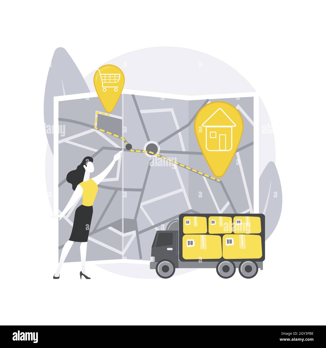 Order shipped abstract concept vector illustration Stock Vector Image ...