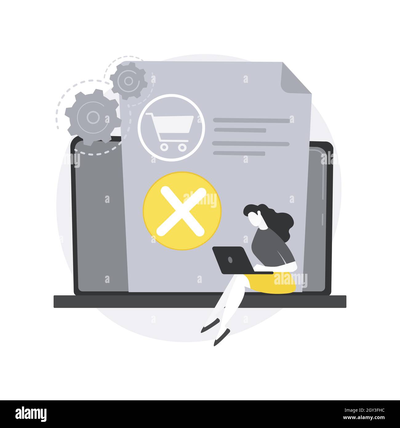 Order closed abstract concept vector illustration Stock Vector Image ...
