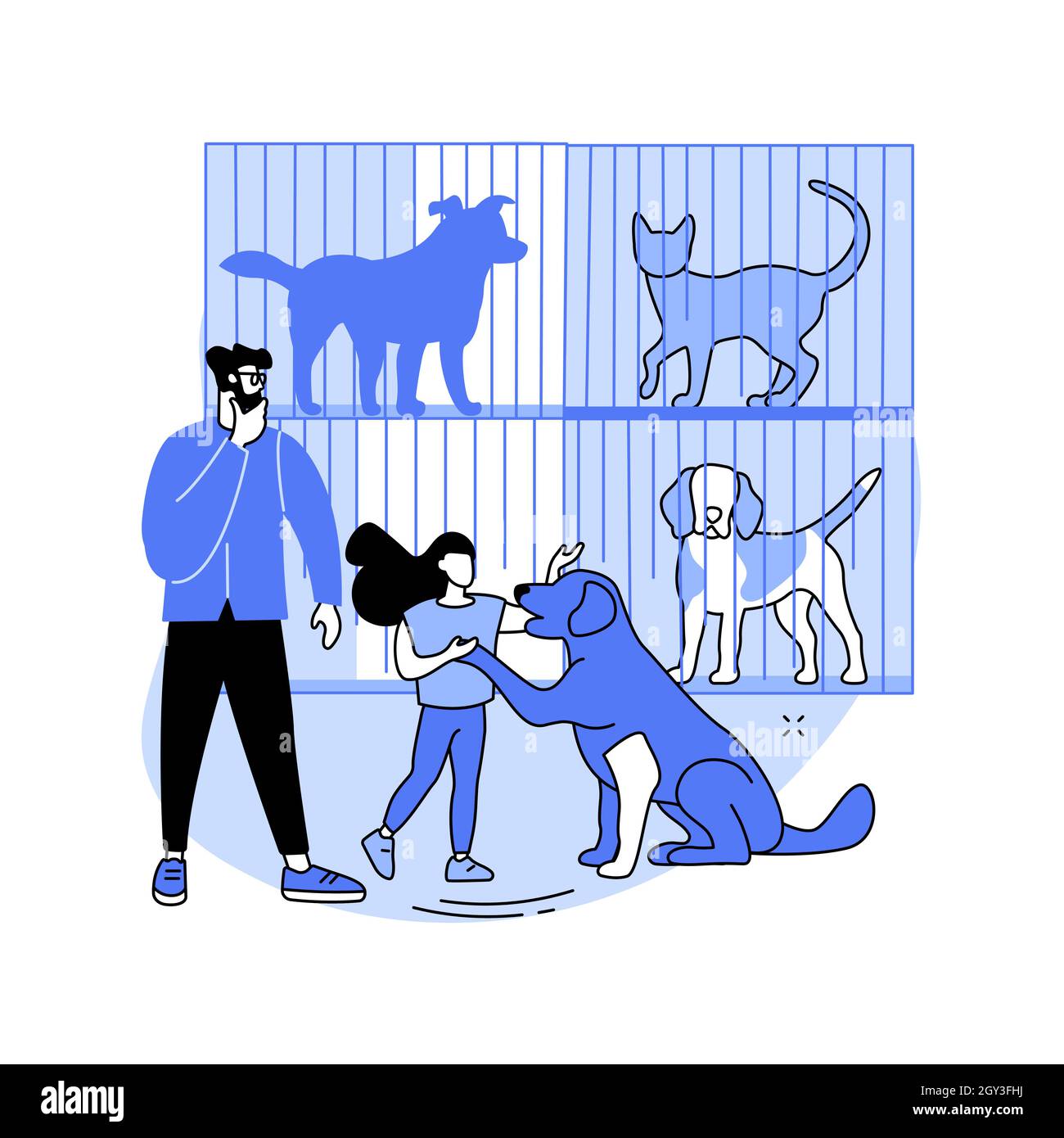 Animal shelter abstract concept vector illustration Stock Vector Image ...