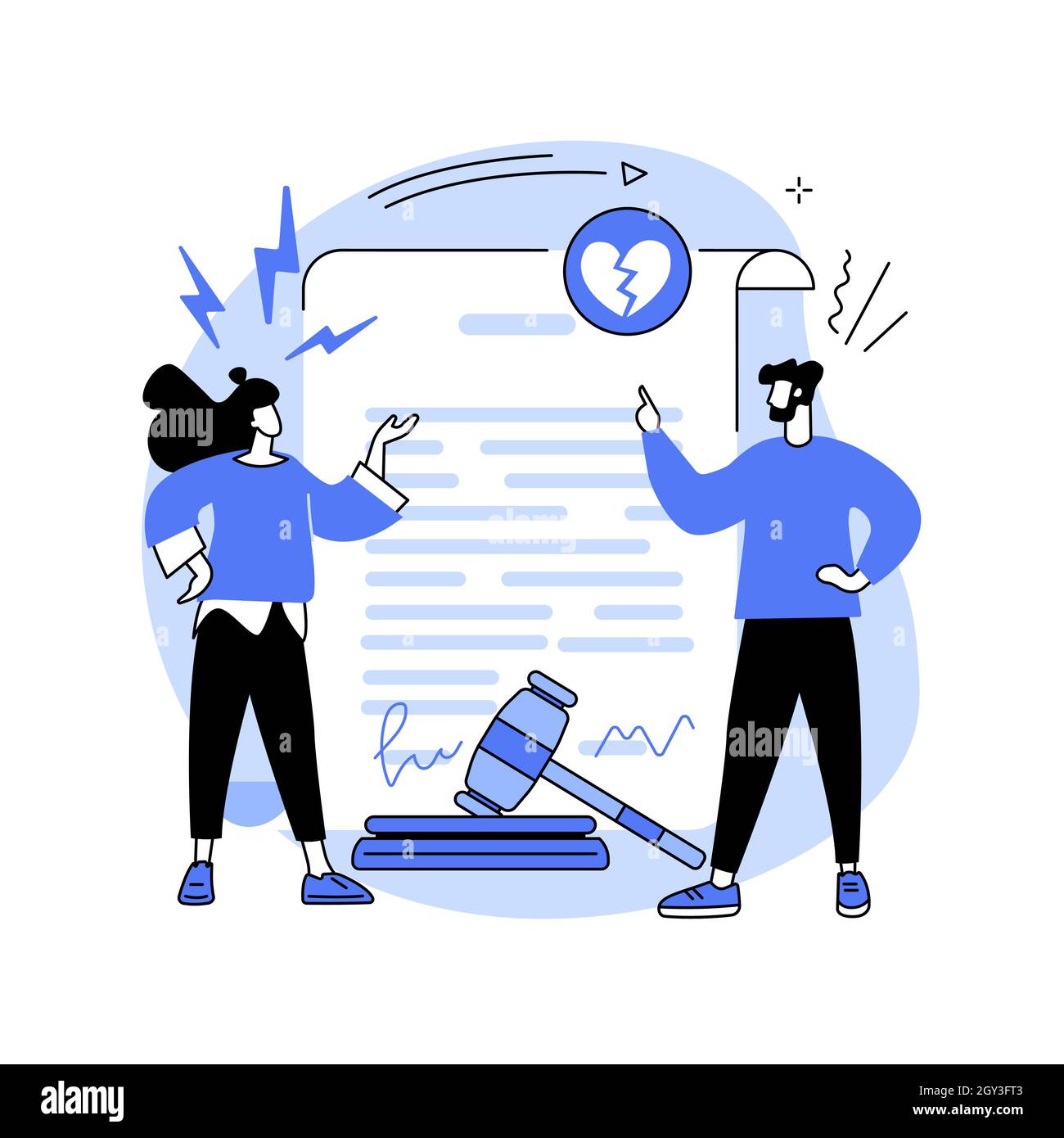 Divorce abstract concept vector illustration Stock Vector Image & Art ...