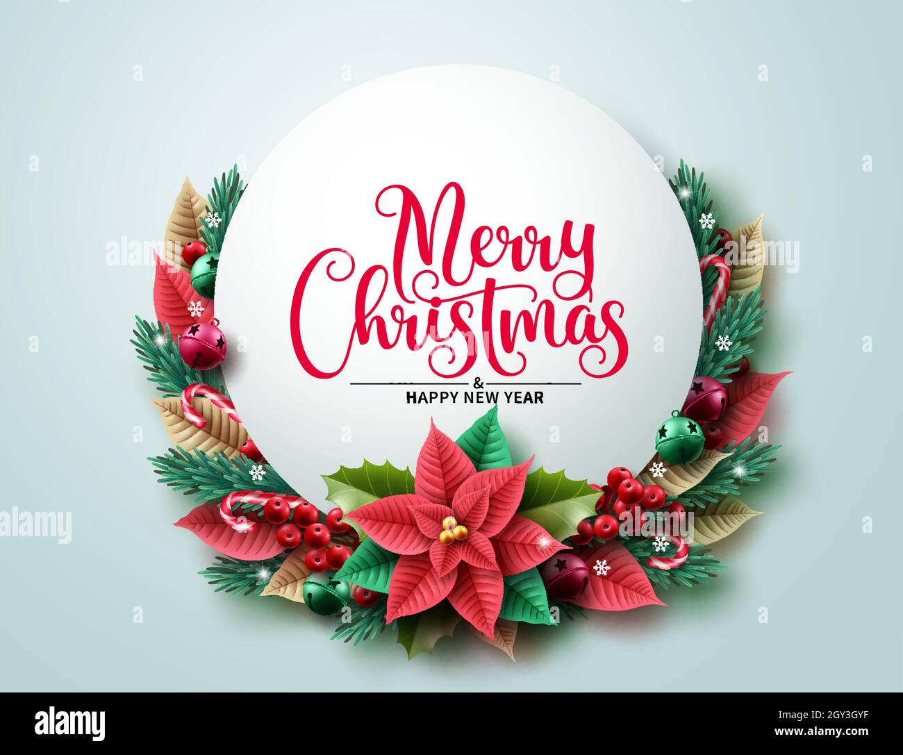 Merry christmas text vector background. Christmas greeting typography ...