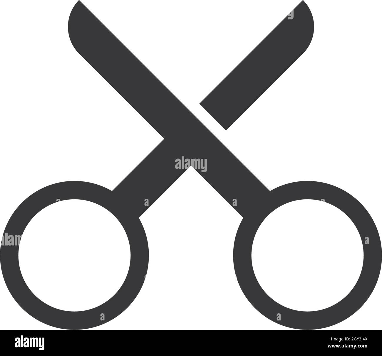 Scissor logo Black and White Stock Photos & Images - Alamy