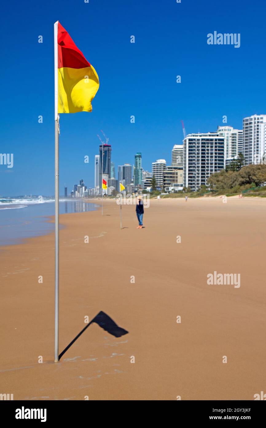 Beach swim flags hi-res stock photography and images - Alamy
