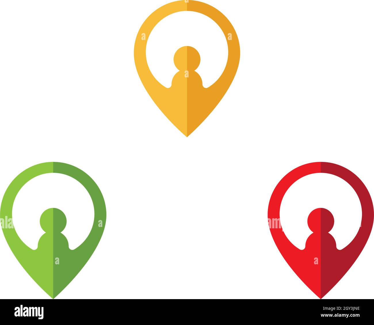 Map pointer people icon Cut Out Stock Images & Pictures - Alamy