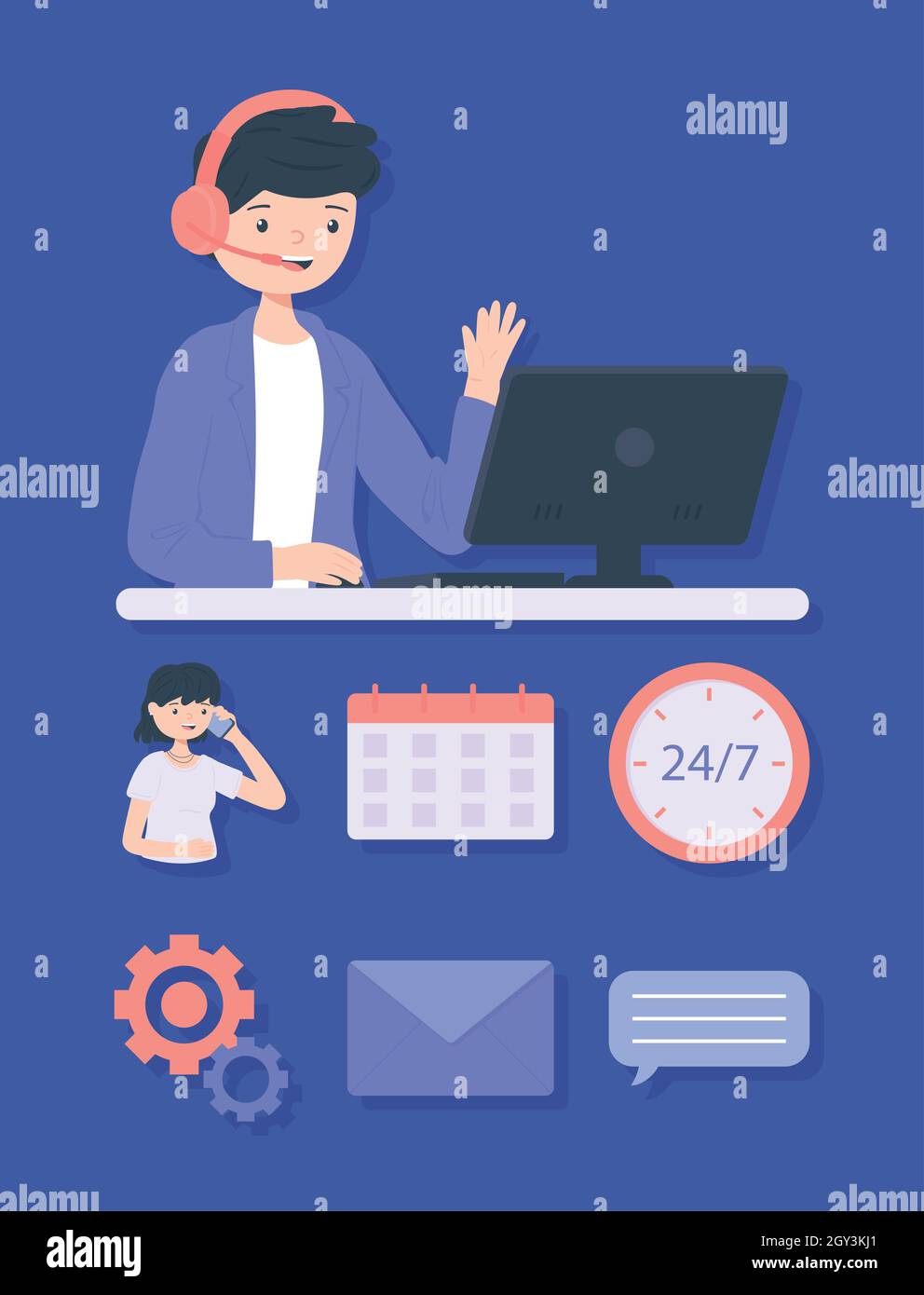 support and information Stock Vector Image & Art - Alamy