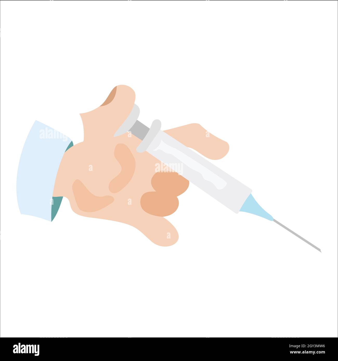 Insert the needle Stock Vector Images - Alamy