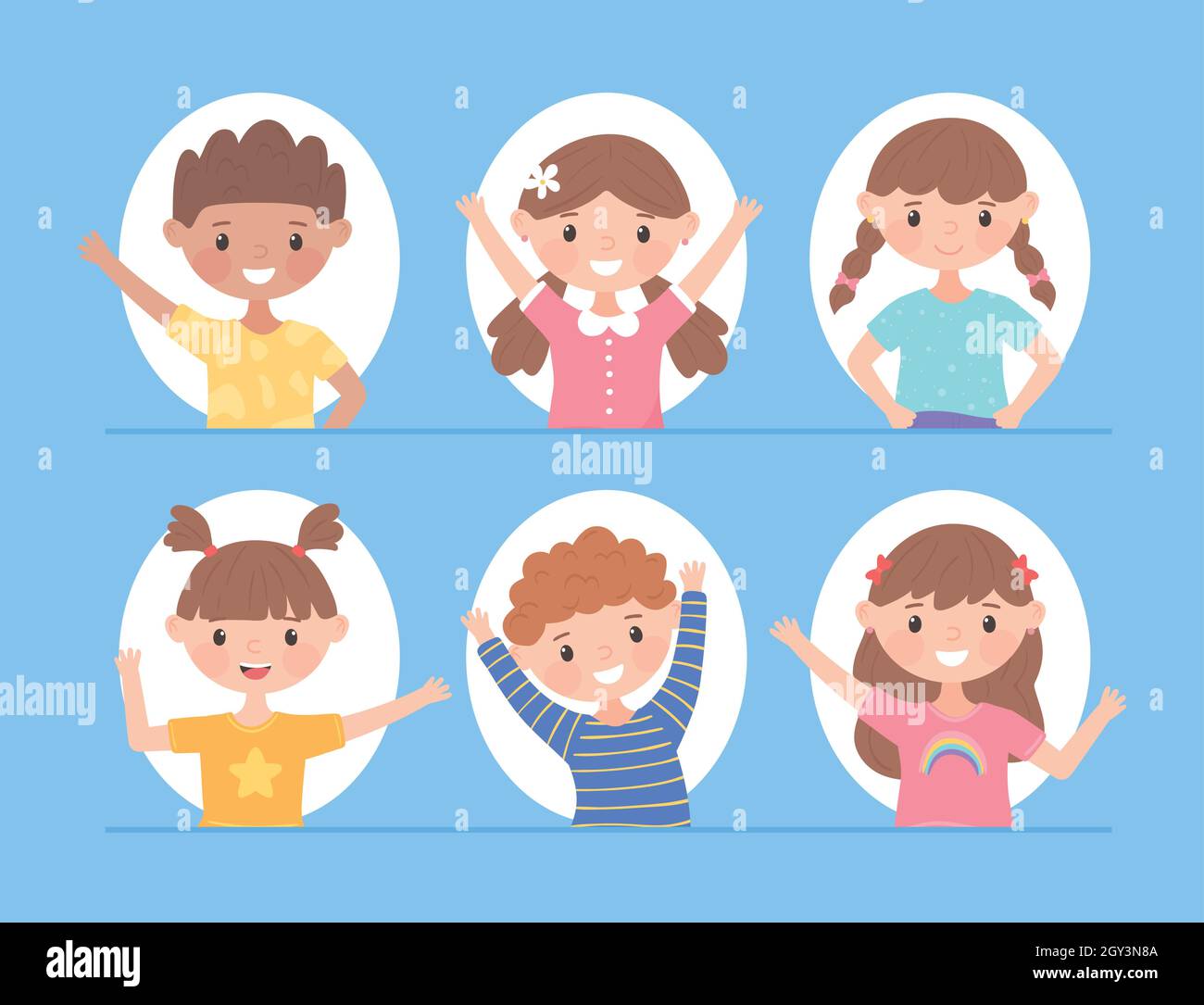 portrait childrens cartoon Stock Vector Image & Art - Alamy